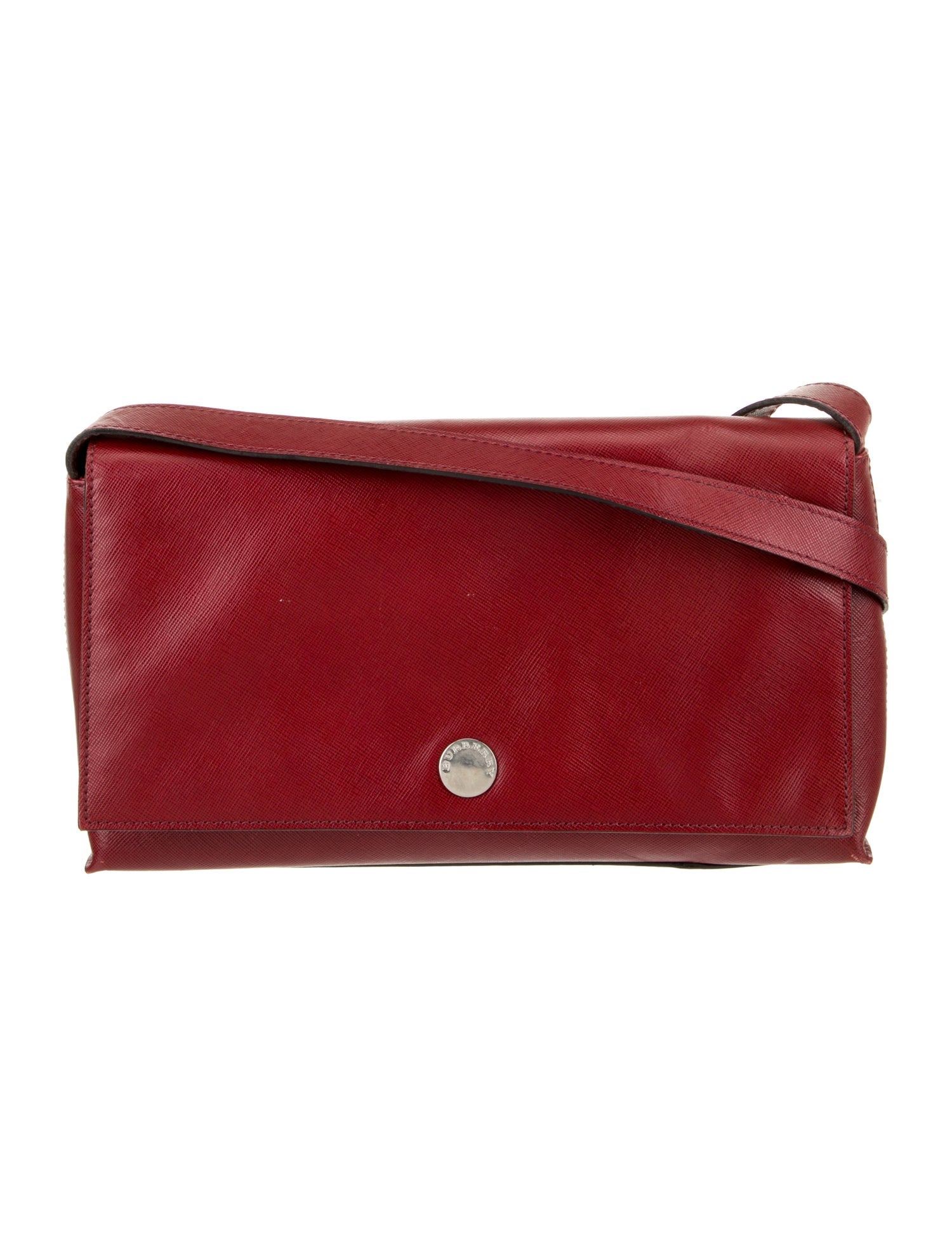 Burberry London Leather Shoulder Bag - Red Shoulder Bags, Handbags ...