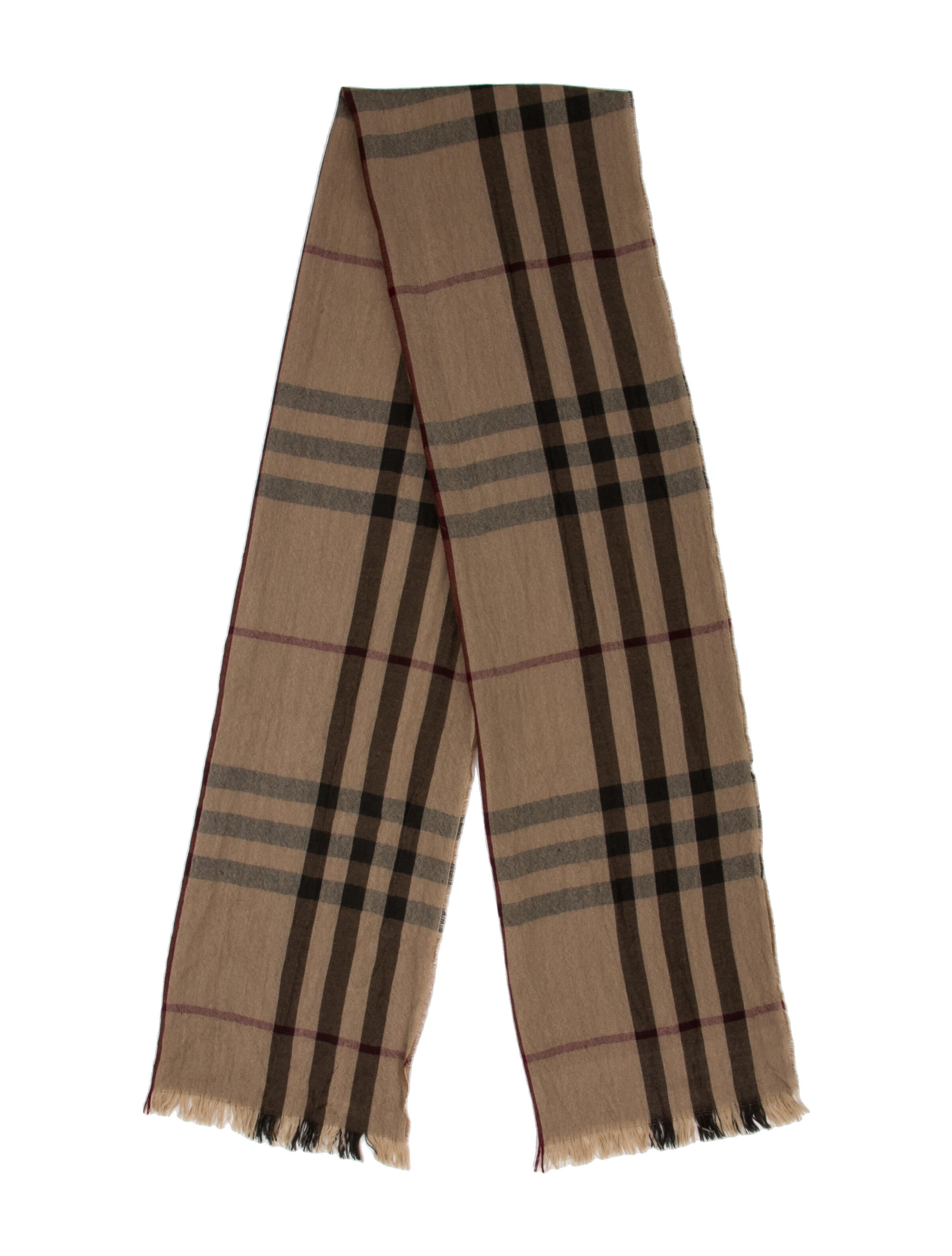 Burberry House Check Pattern Scarf - Neutrals Scarves and Shawls ...