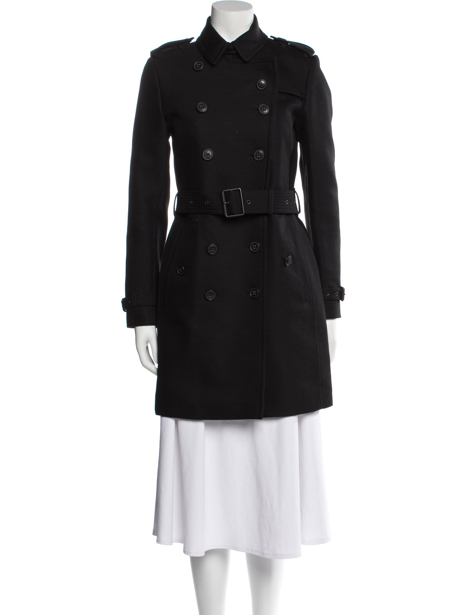 Burberry Brit Trench Coat - Black Coats, Clothing - BUR474750 | The RealReal