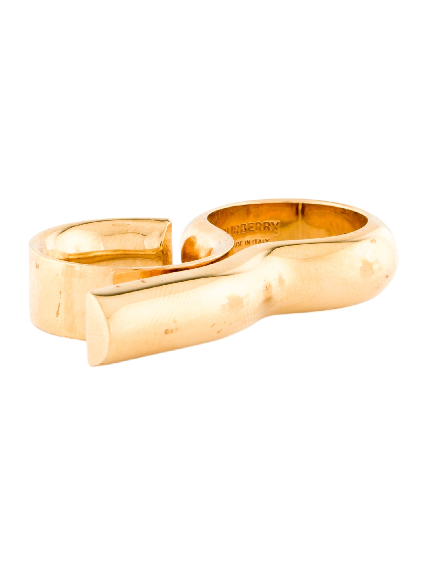 Burberry Eyelet Double Band Ring - Gold-Tone Metal Band, Rings ...