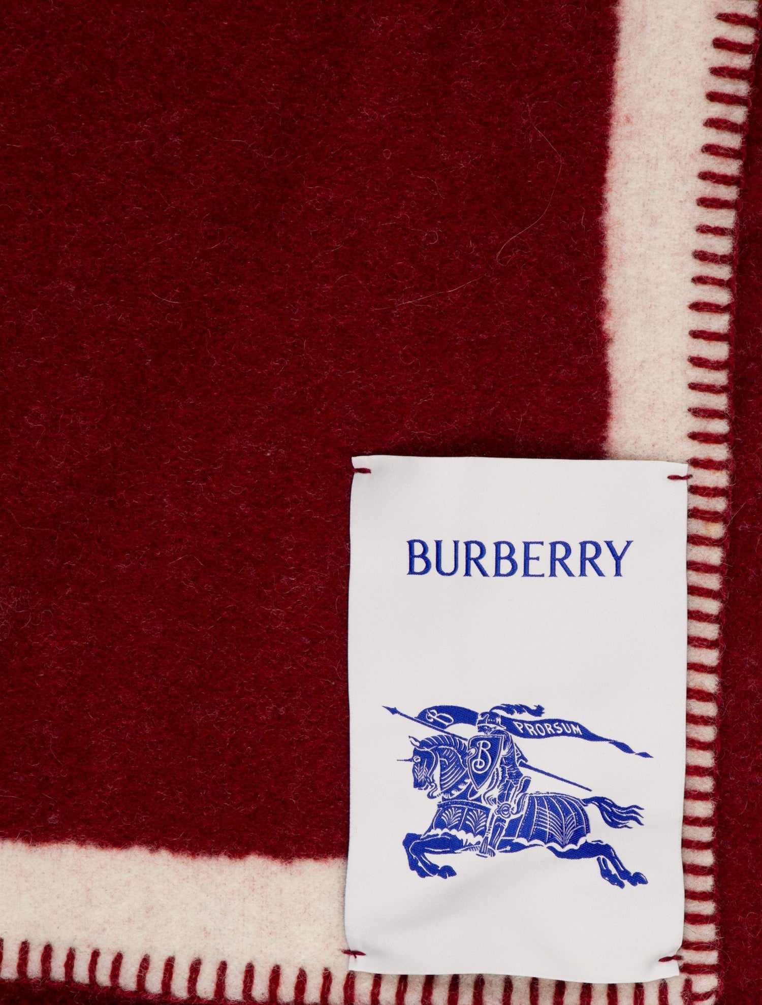 Burberry EKD Wool Throw Blanket - Red Throws, Pillows & Throws ...