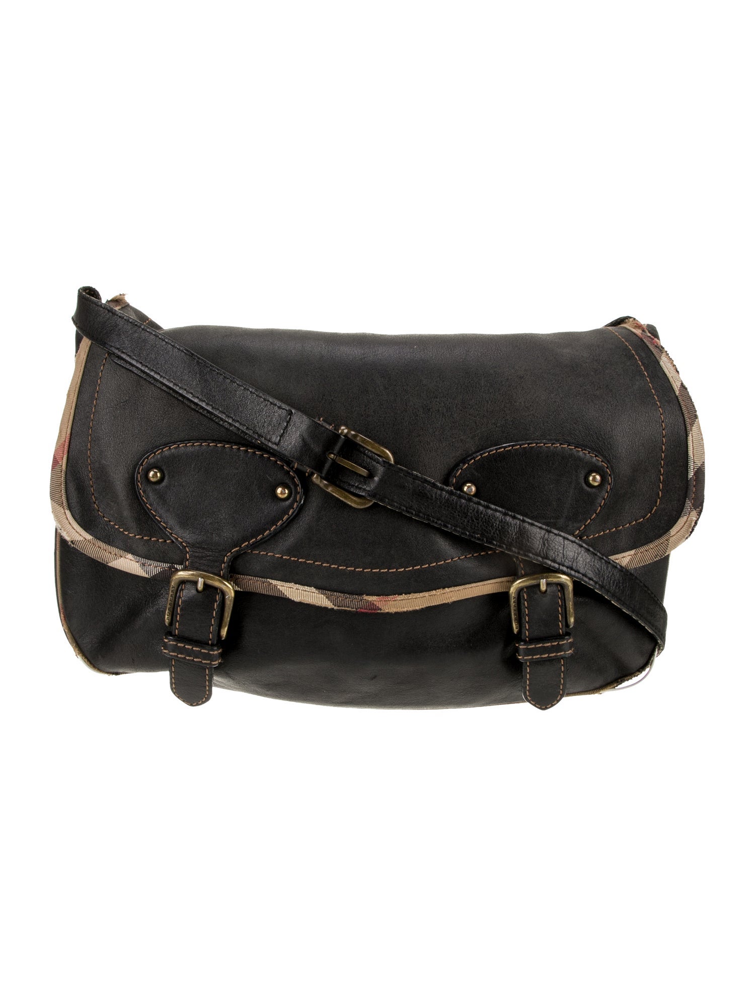 Burberry Leather Messenger Bag - Black Messenger Bags, Bags - BUR478578 ...