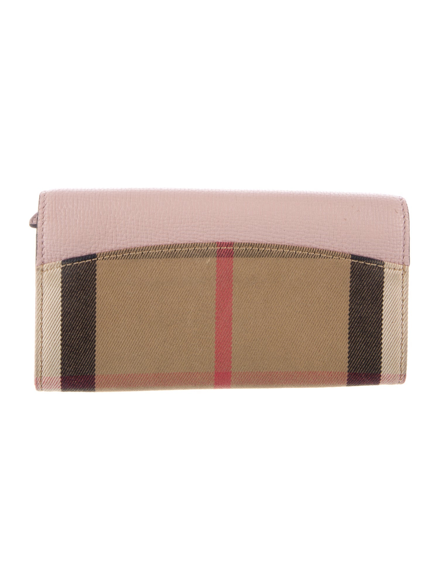 Burberry Nova Check Pattern Leather Continental Wallet - Pink Wallets ...
