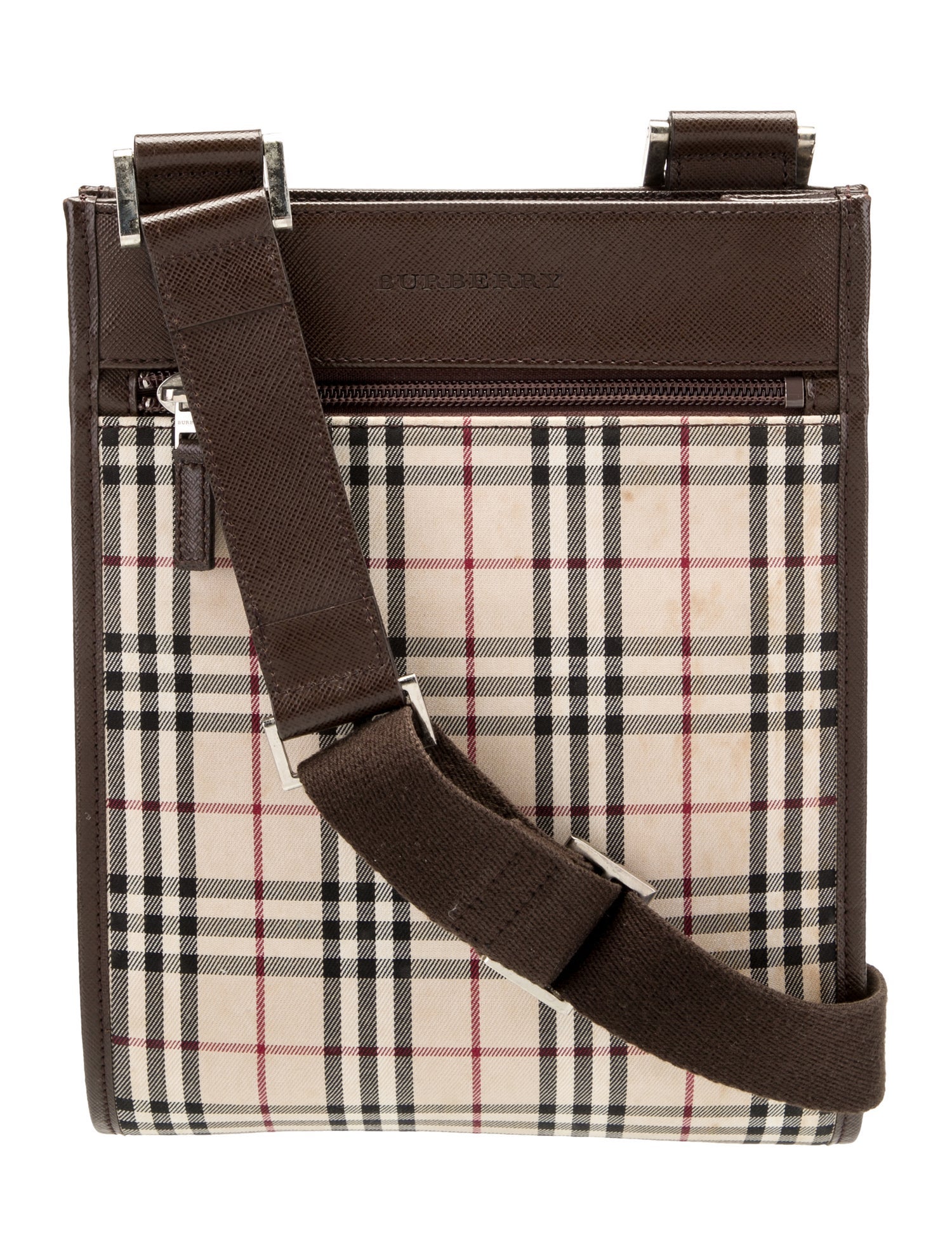 Burberry Nova Check Messenger Bag - Neutrals Crossbody Bags, Handbags ...