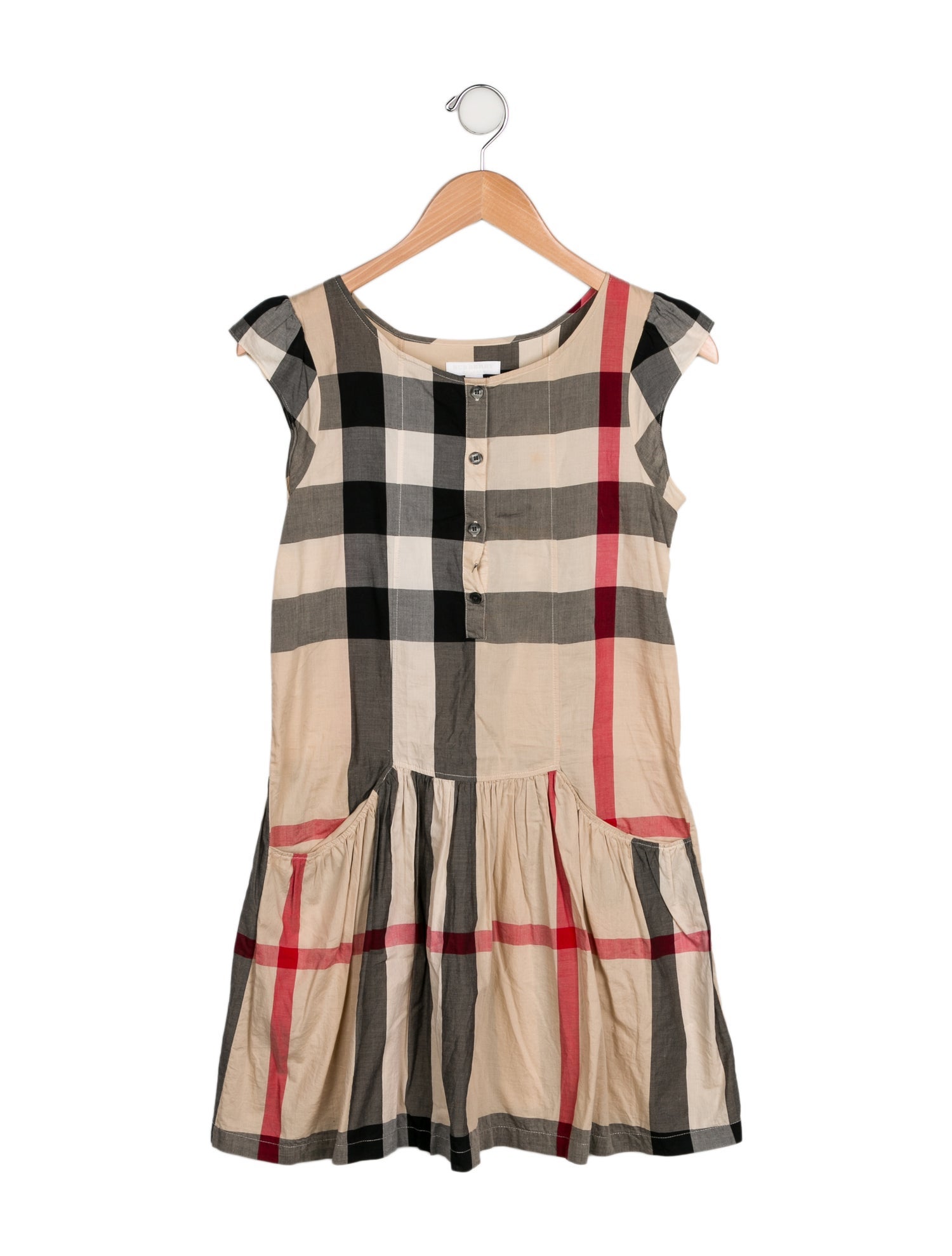Burberry Girls' House Check Pattern Dress - Neutrals Sizes 7-16, Girls ...