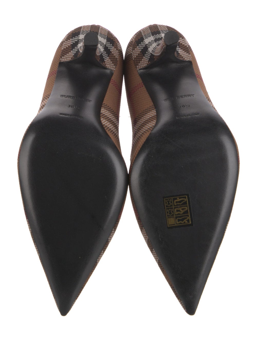 Burberry Pumps Brown Nova Check Pattern Pointed-Toes - Gem