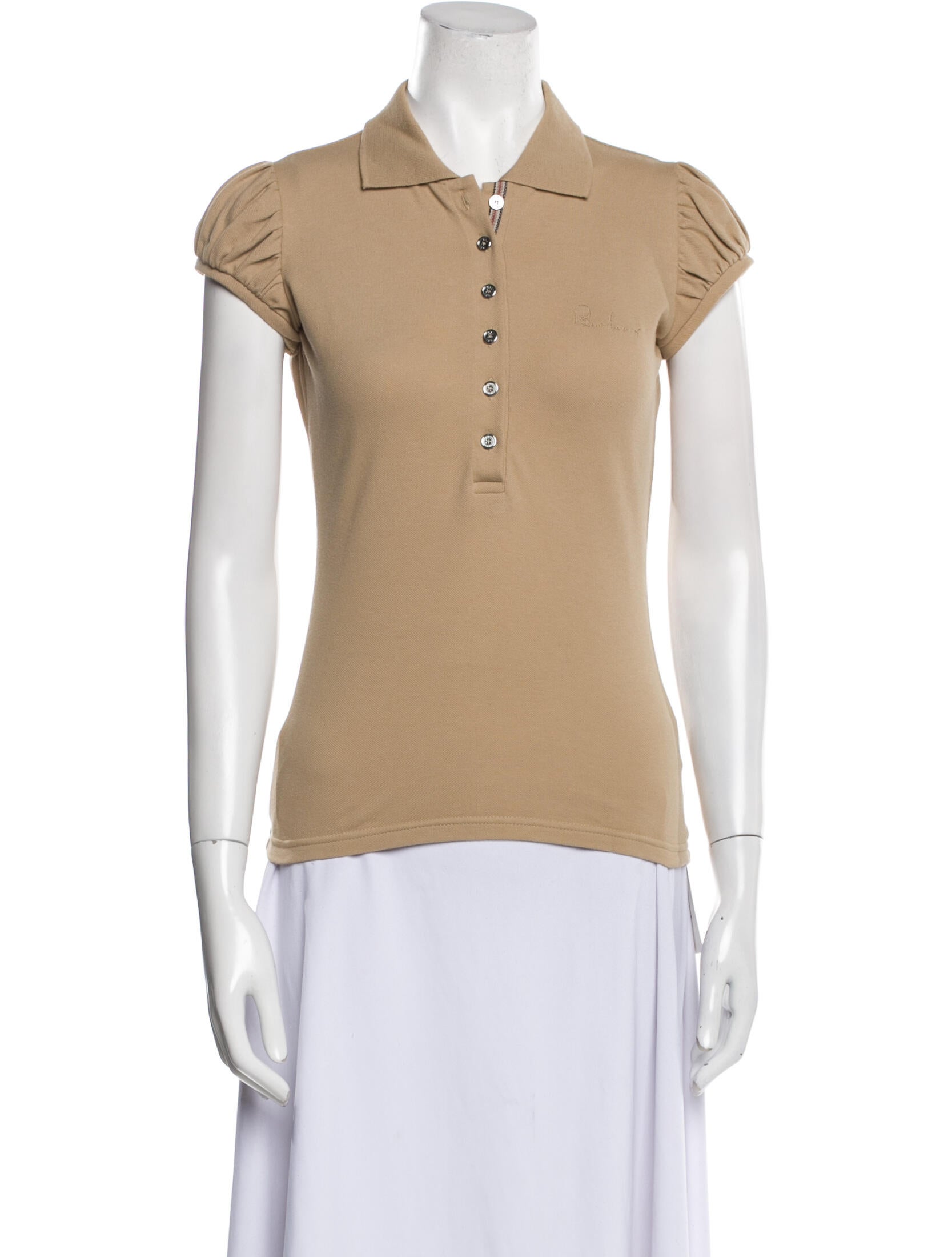 Burberry London Short Sleeve Polo - Neutrals Tops, Clothing - BUR488093 ...