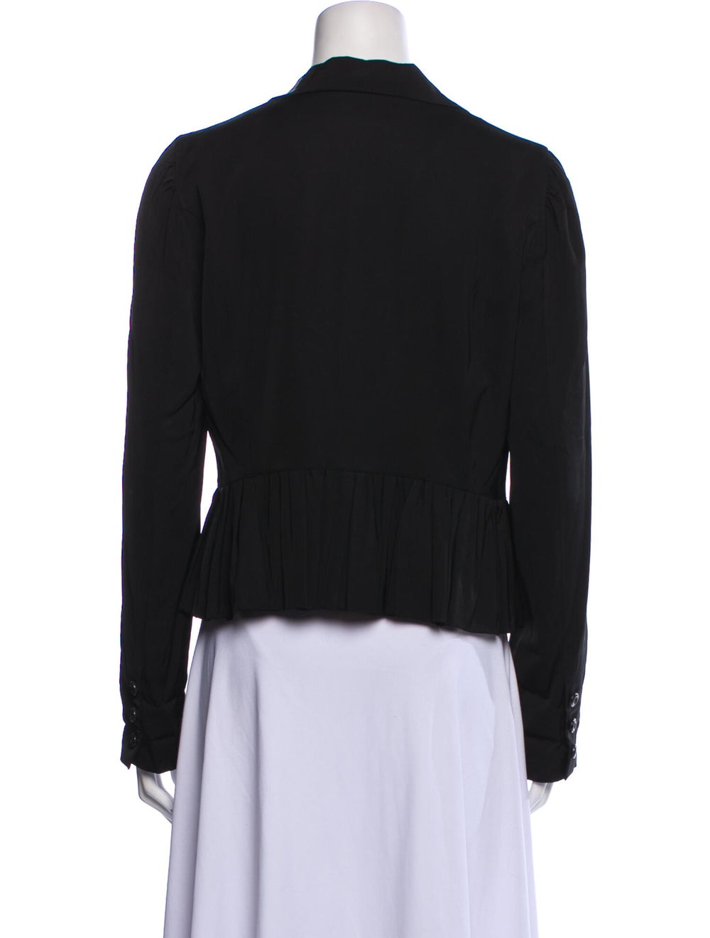 Burberry Blazer Black Nova Check Pattern Pleated Acce… - Gem