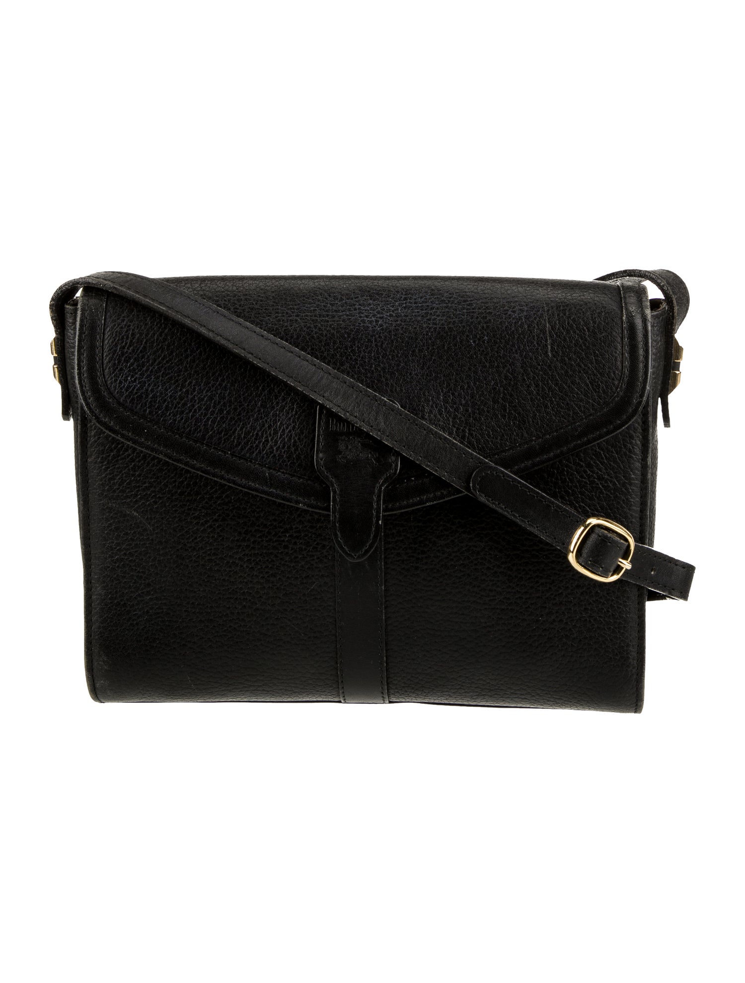 Burberry's Leather Messenger Bag - Black Crossbody Bags, Handbags ...