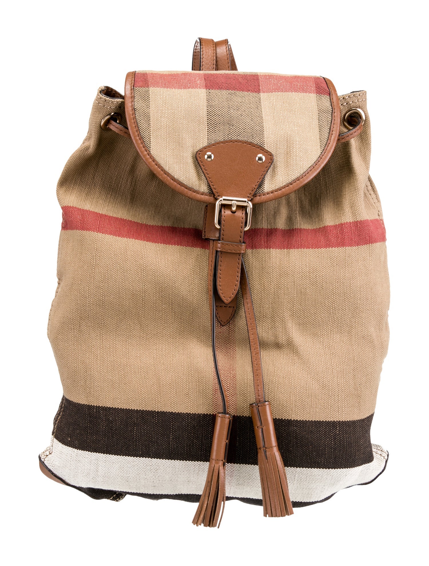 Burberry Exploded Check Backpack - Brown Backpacks, Handbags ...