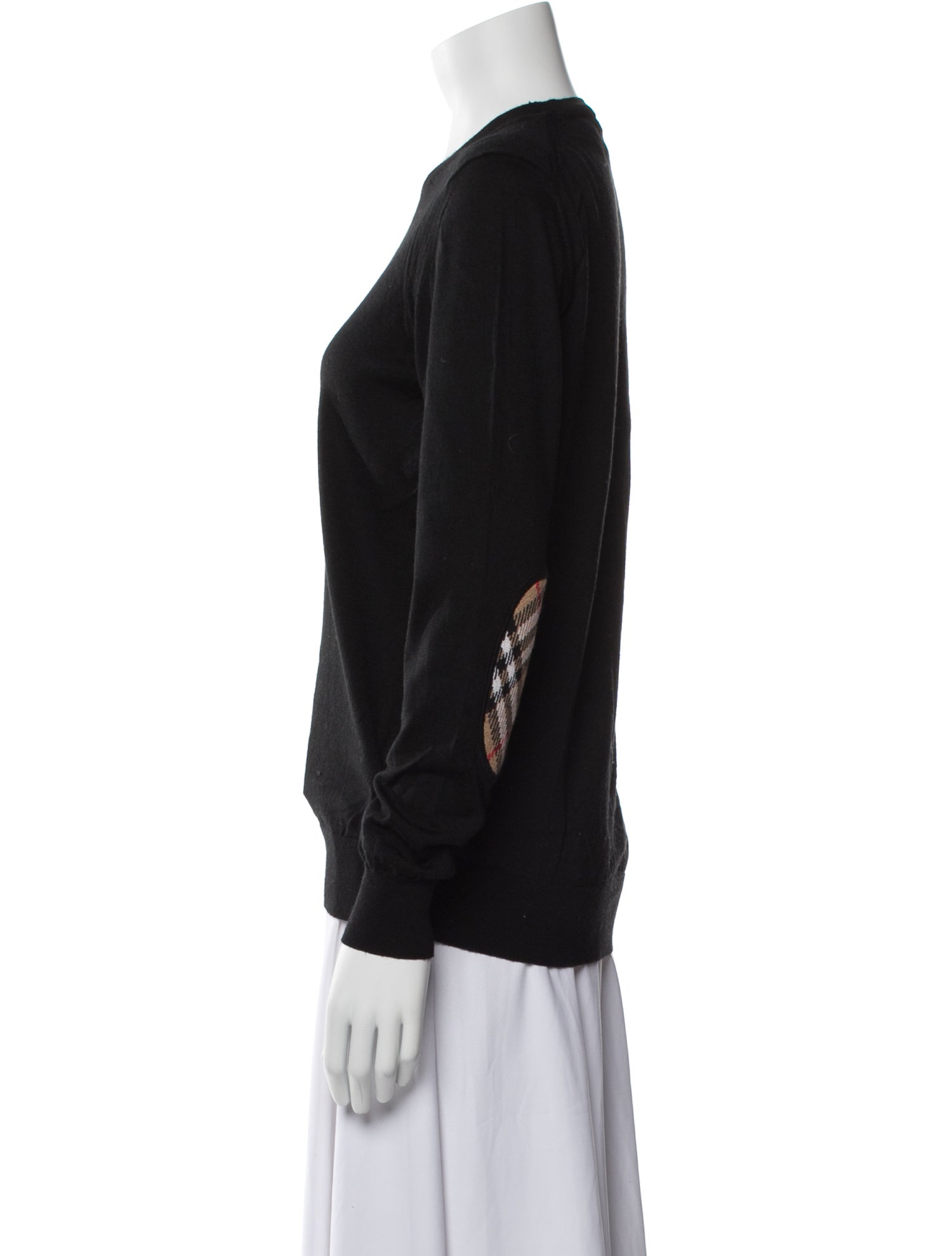 Burberry Merino Wool Crew Neck Sweater - Black Knitwear, Clothing ...