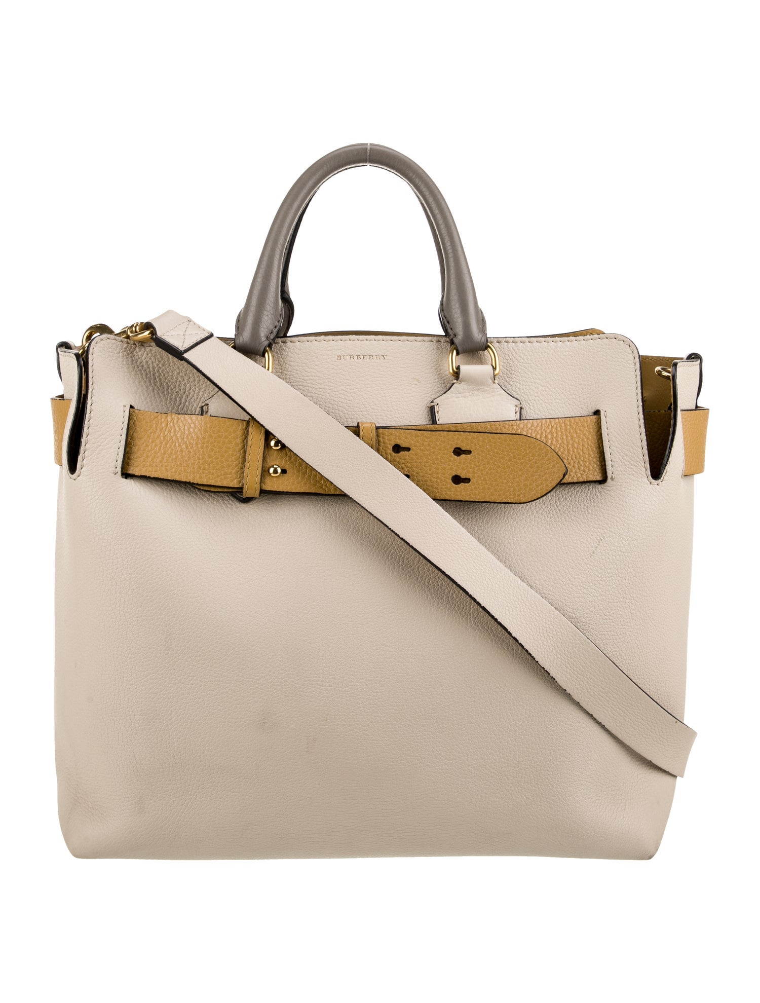 Burberry Leather Messenger Bag - Neutrals Totes, Handbags - BUR497424 ...