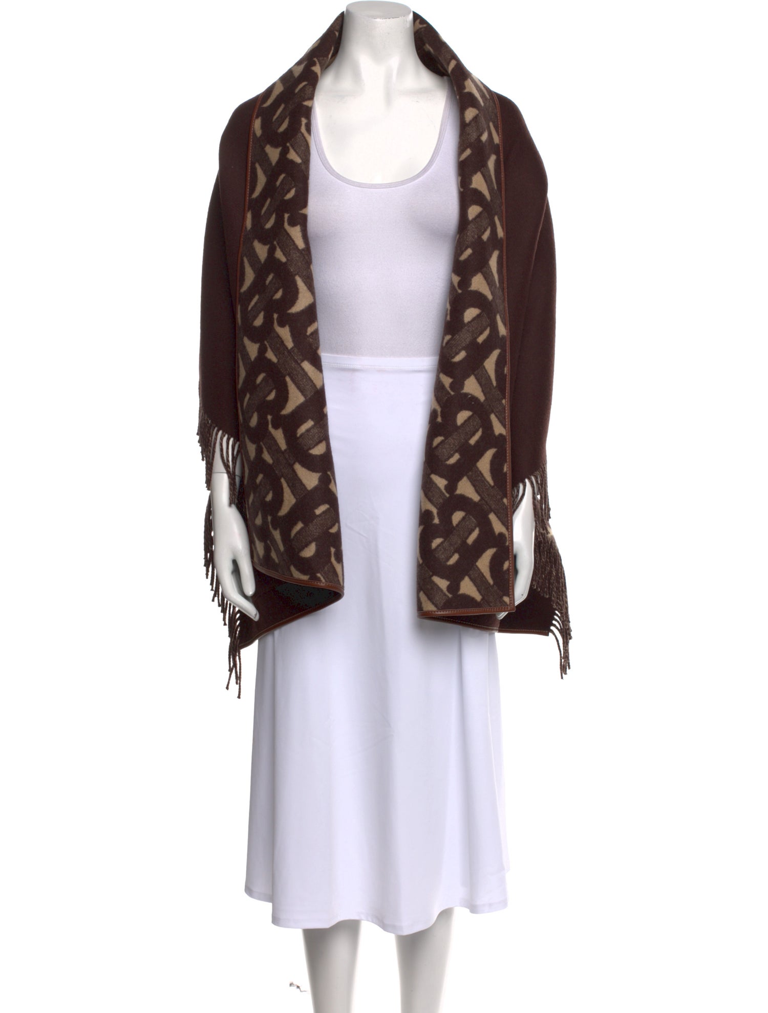 Burberry Merino Wool Paisley Print Shawl - Brown Scarves and Shawls ...