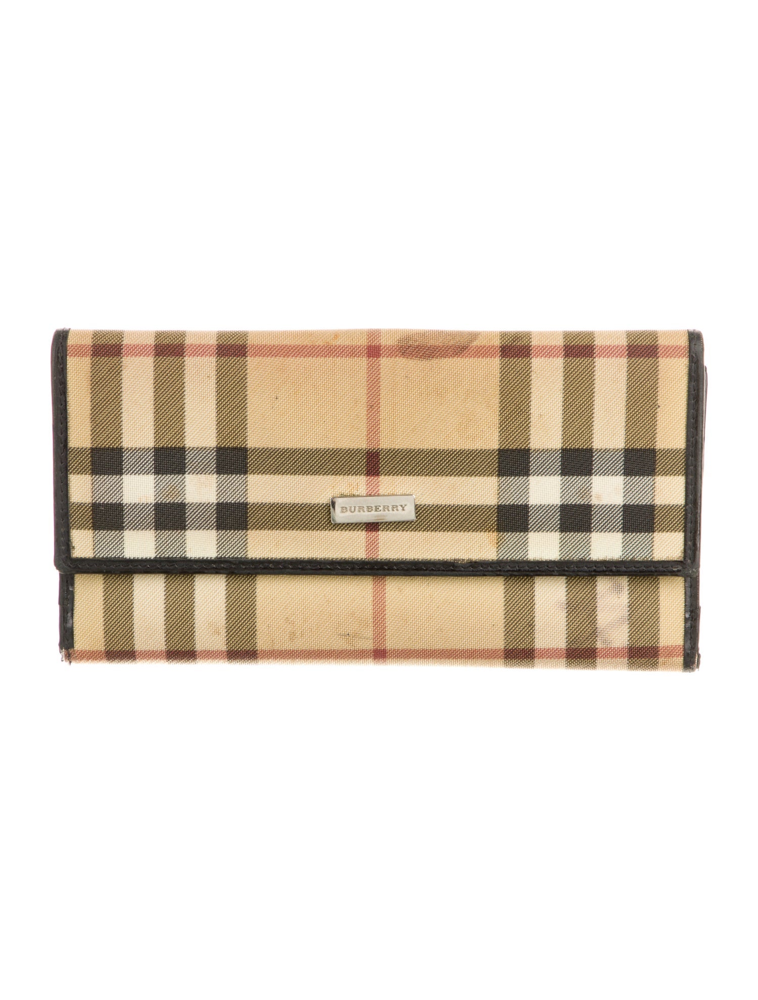 Burberry London House Check Pattern PVC Continental Wallet - Neutrals ...