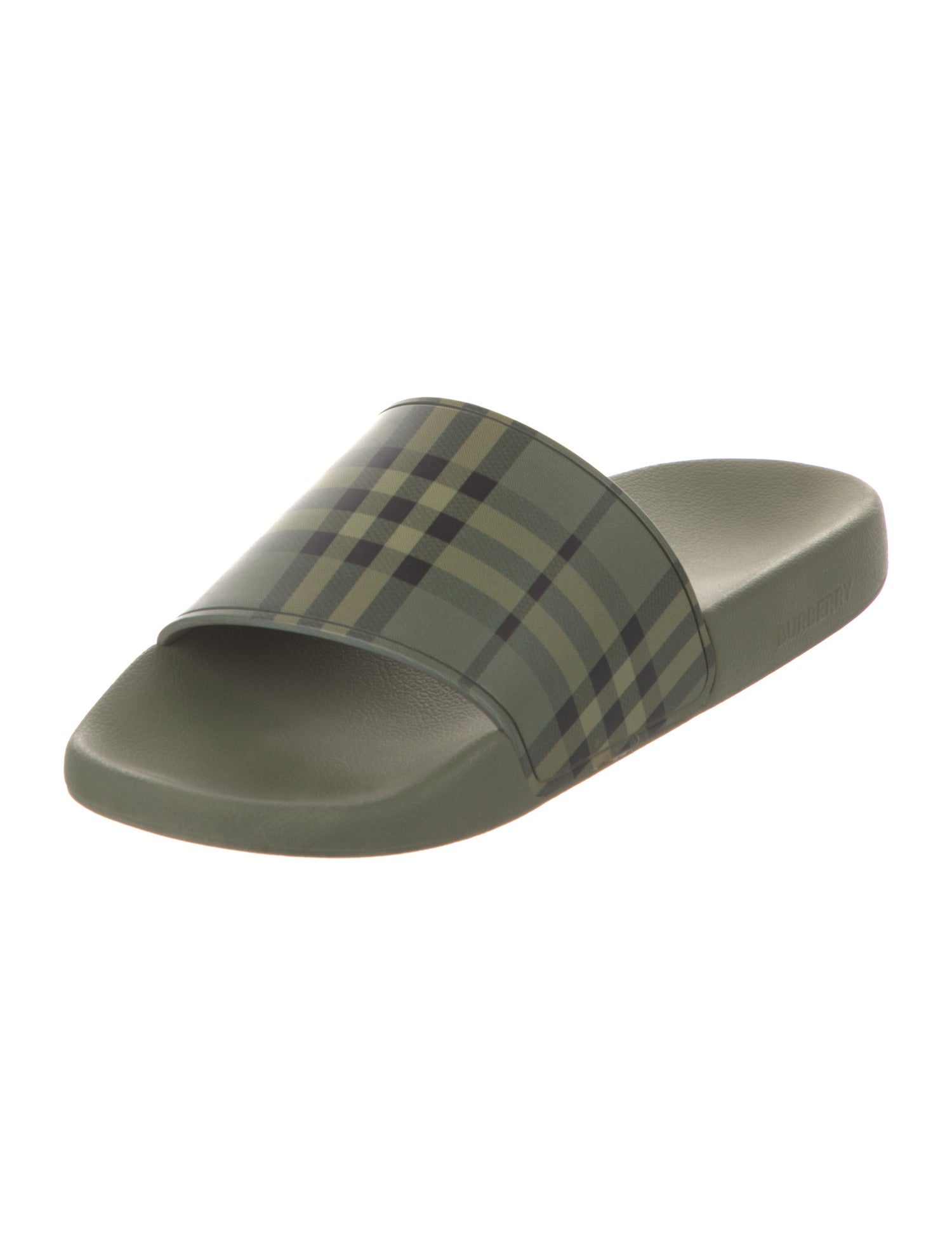 Gucci x Adidas GG Logo Leather Trim Embellishment Slides w/ Tags - Blue ...