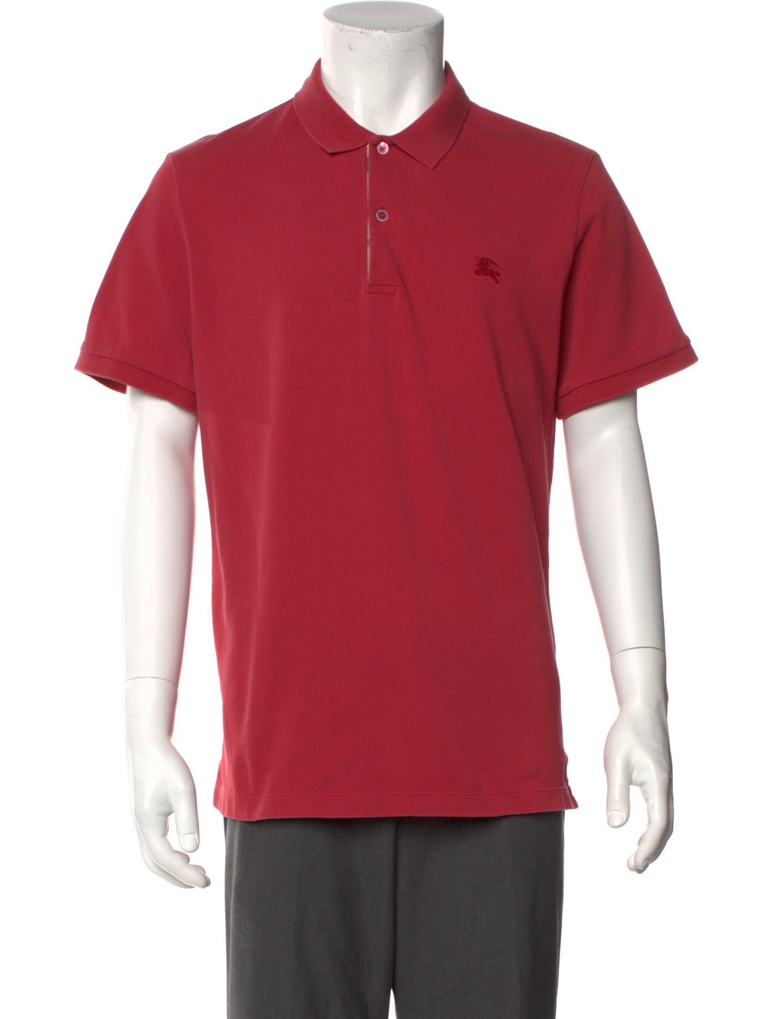 Burberry House Check Pattern Collar Polo Shirt - Red Polos, Clothing ...