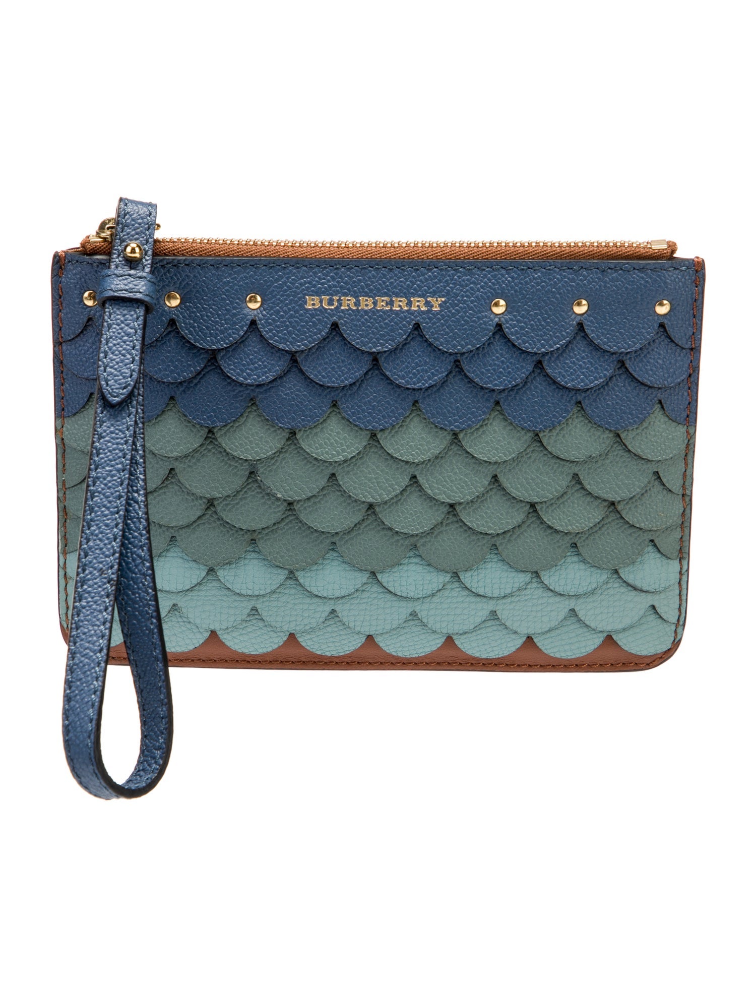 Burberry Leather Clutch w/ Tags - Blue Clutches, Handbags - BUR504450 ...