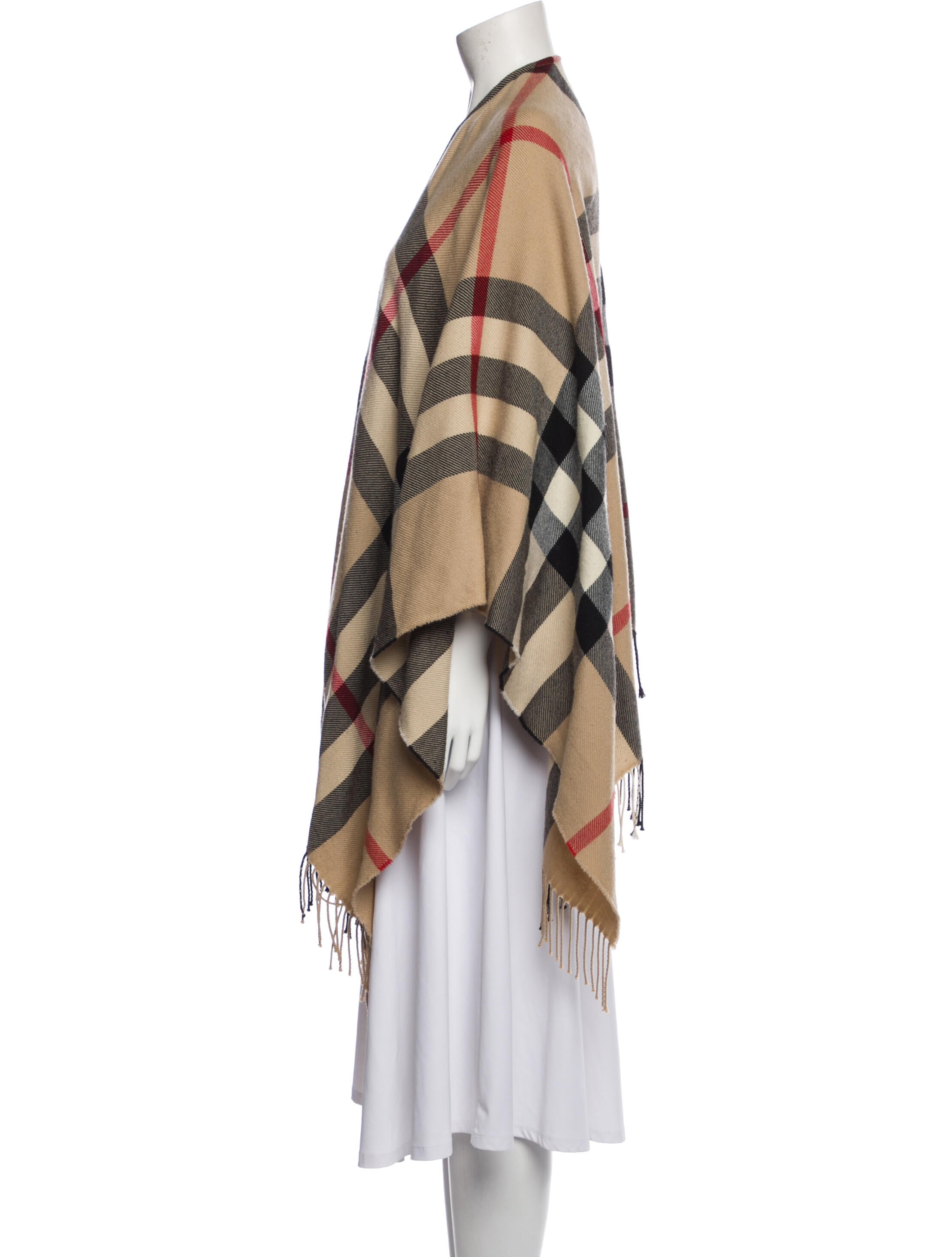 Burberry Merino Wool Striped Shawl - Neutrals Scarves and Shawls, Accessories - BUR504800 | The ...
