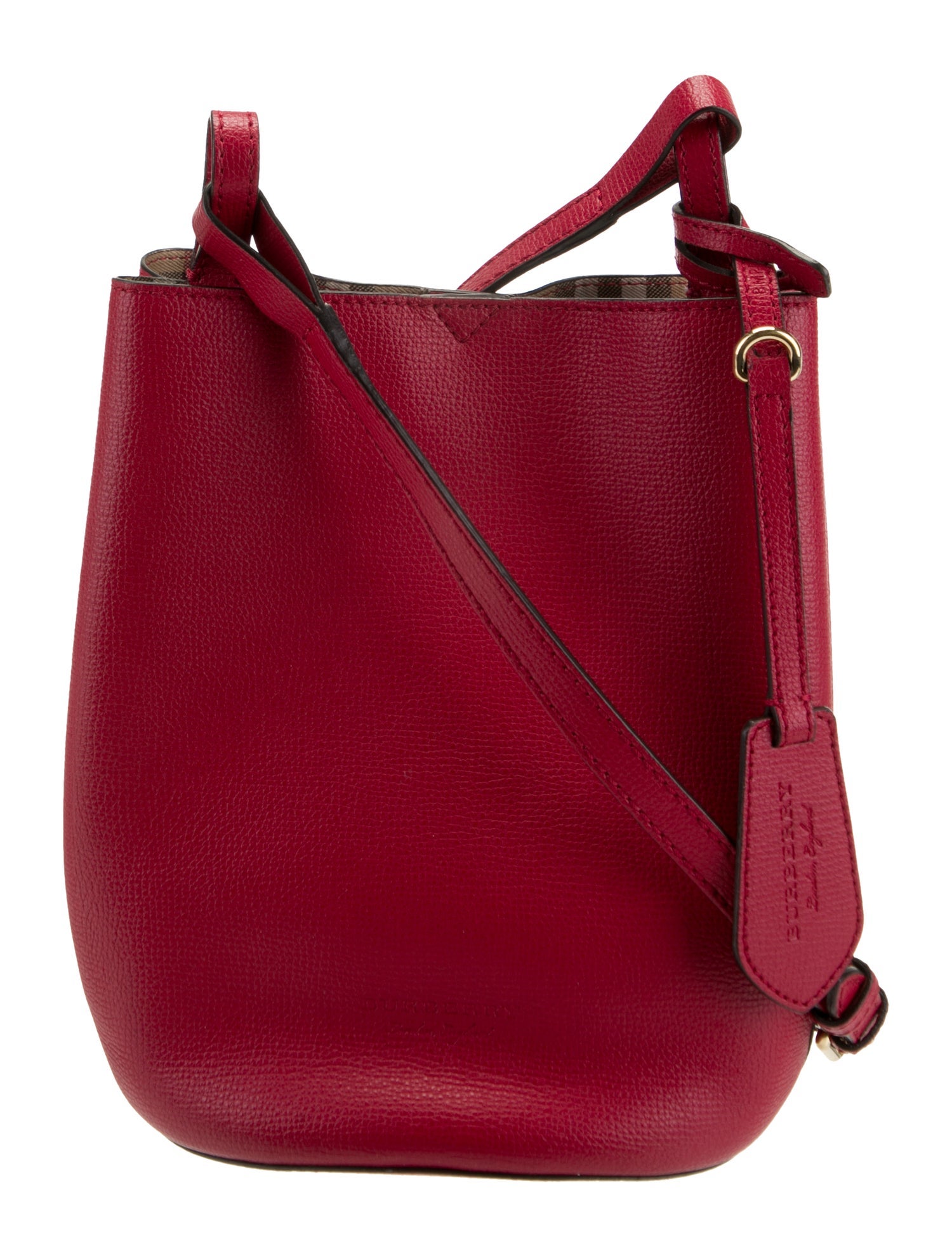 Burberry Leather Bucket Bag - Red Bucket Bags, Handbags - BUR509235 | The RealReal