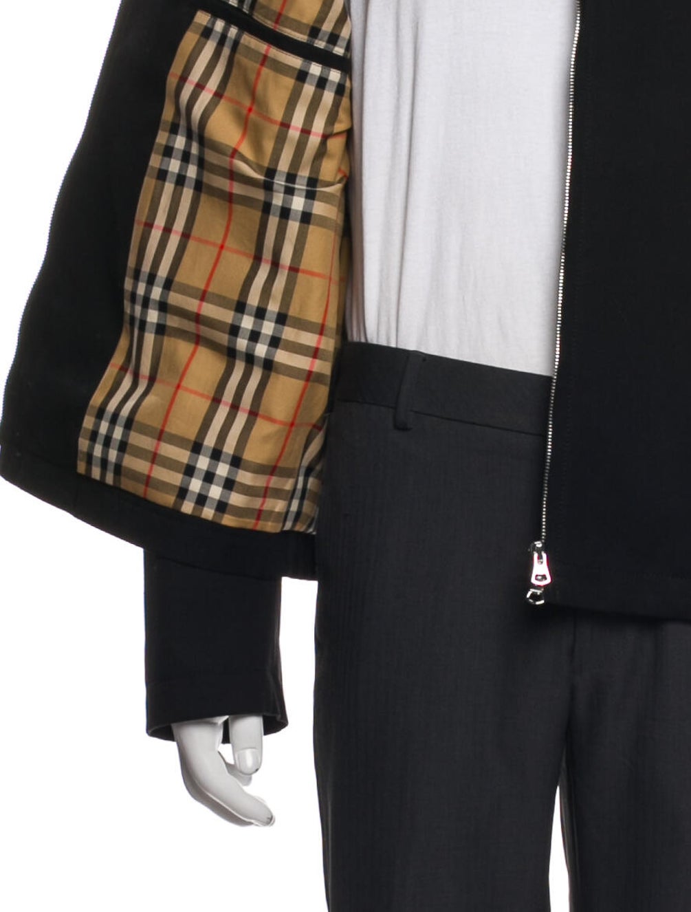 Burberry House Check Pattern Windbreaker - Black Outerwear, Clothing ...