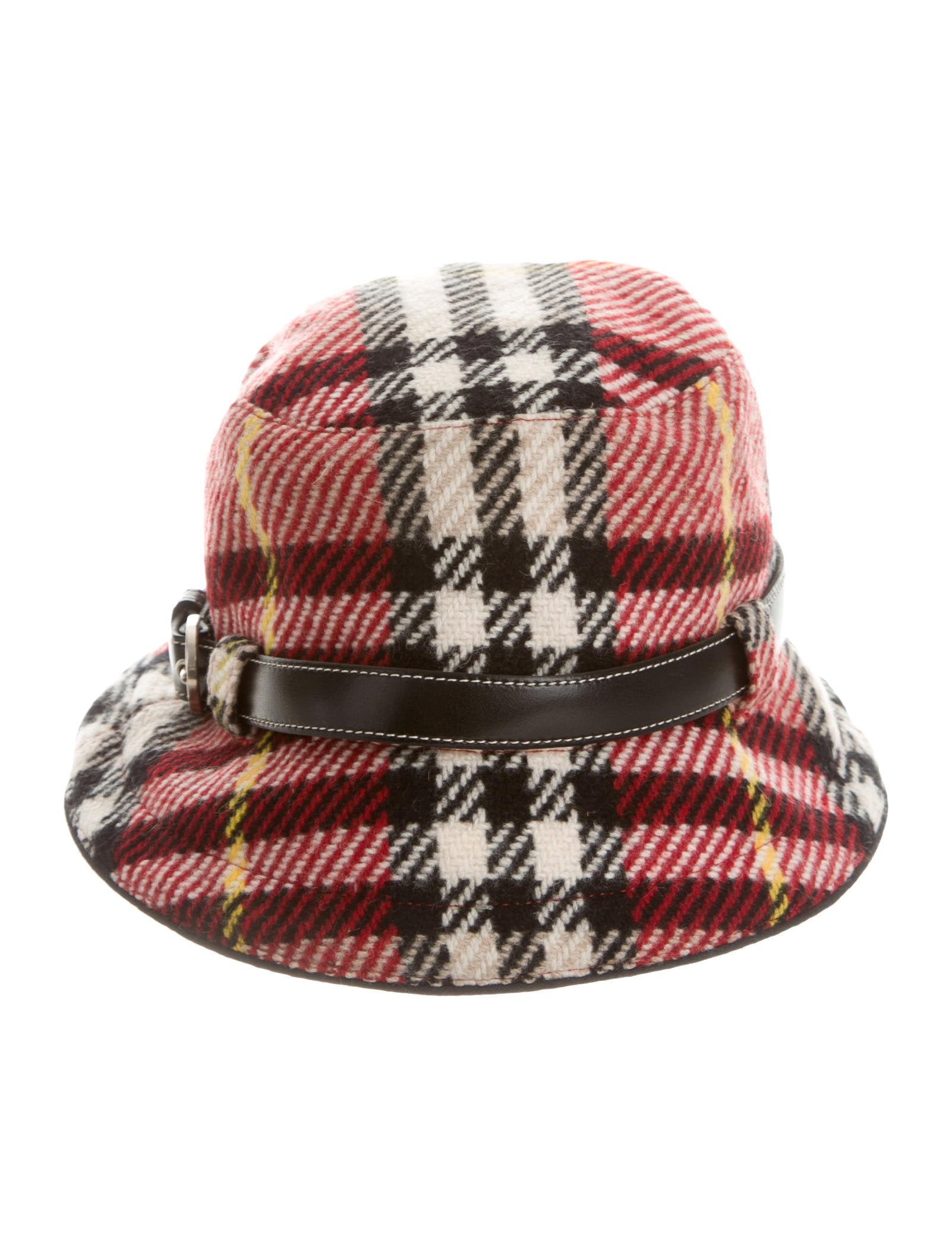 Burberry Wool Check Hat - Red Hats, Accessories - BUR76042 | The RealReal