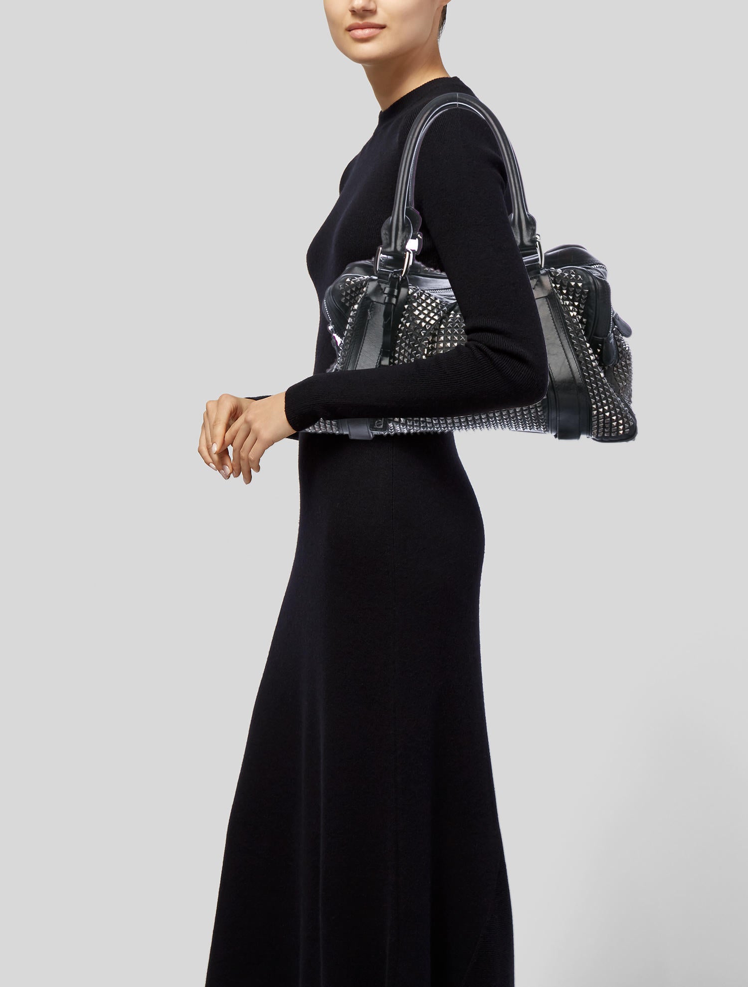 Burberry Studded Knight Bag - Black Shoulder Bags, Handbags - BUR99800 ...