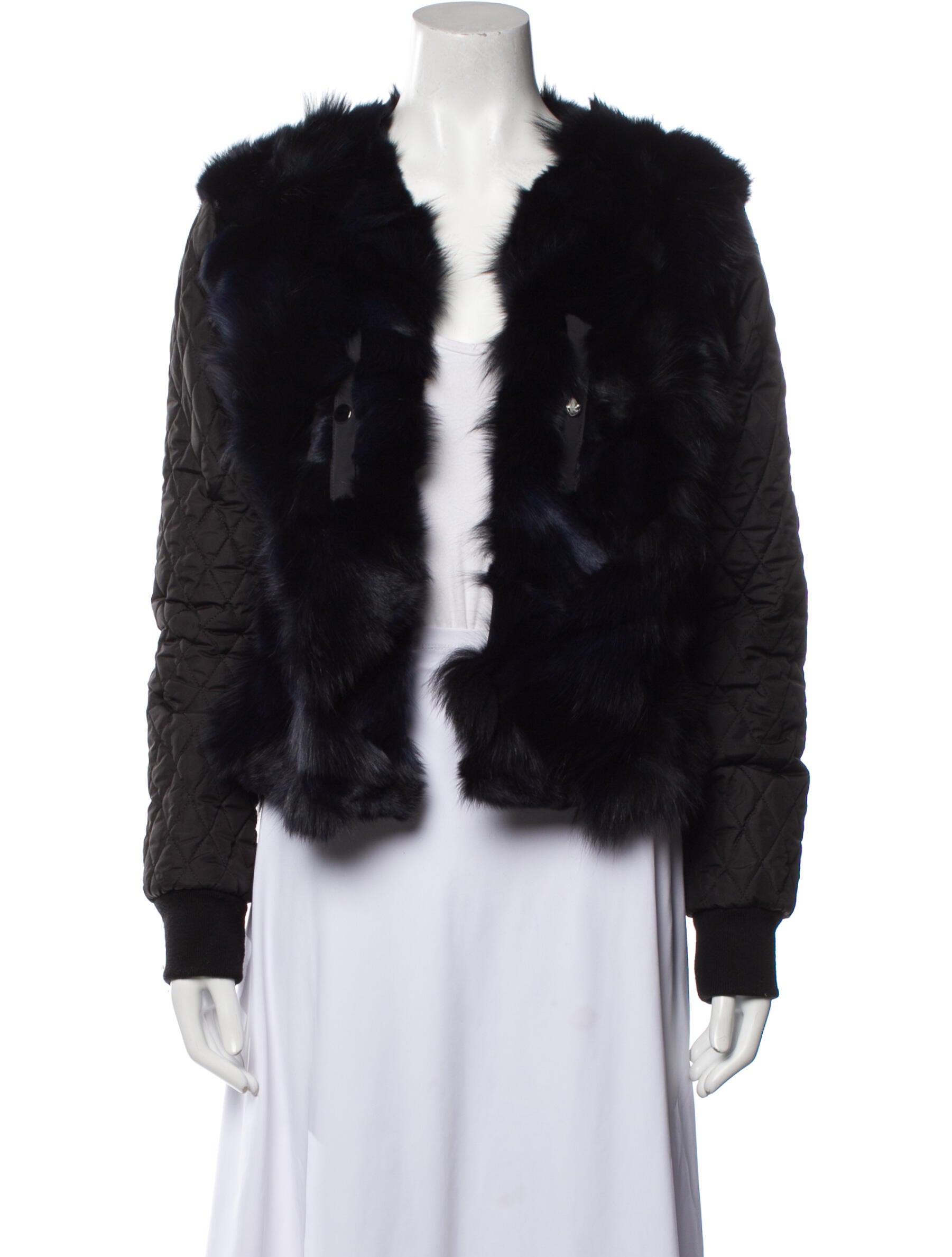 Beau Souci Fox Fur Jacket - Black Jackets, Clothing - BUSCI21541 | The ...