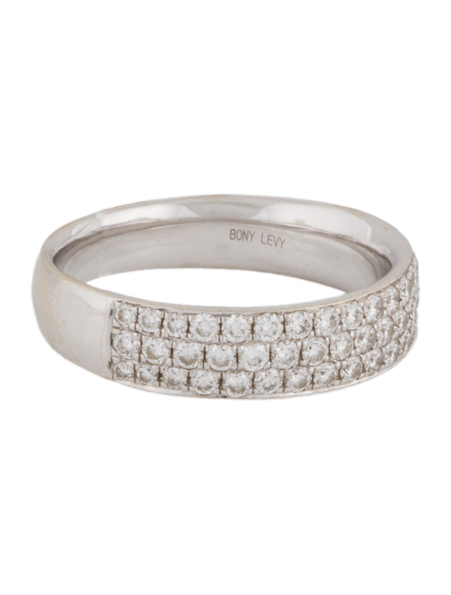 Bony Levy 18K Diamond Band - 18K White Gold Band, Rings - BVY22482 ...