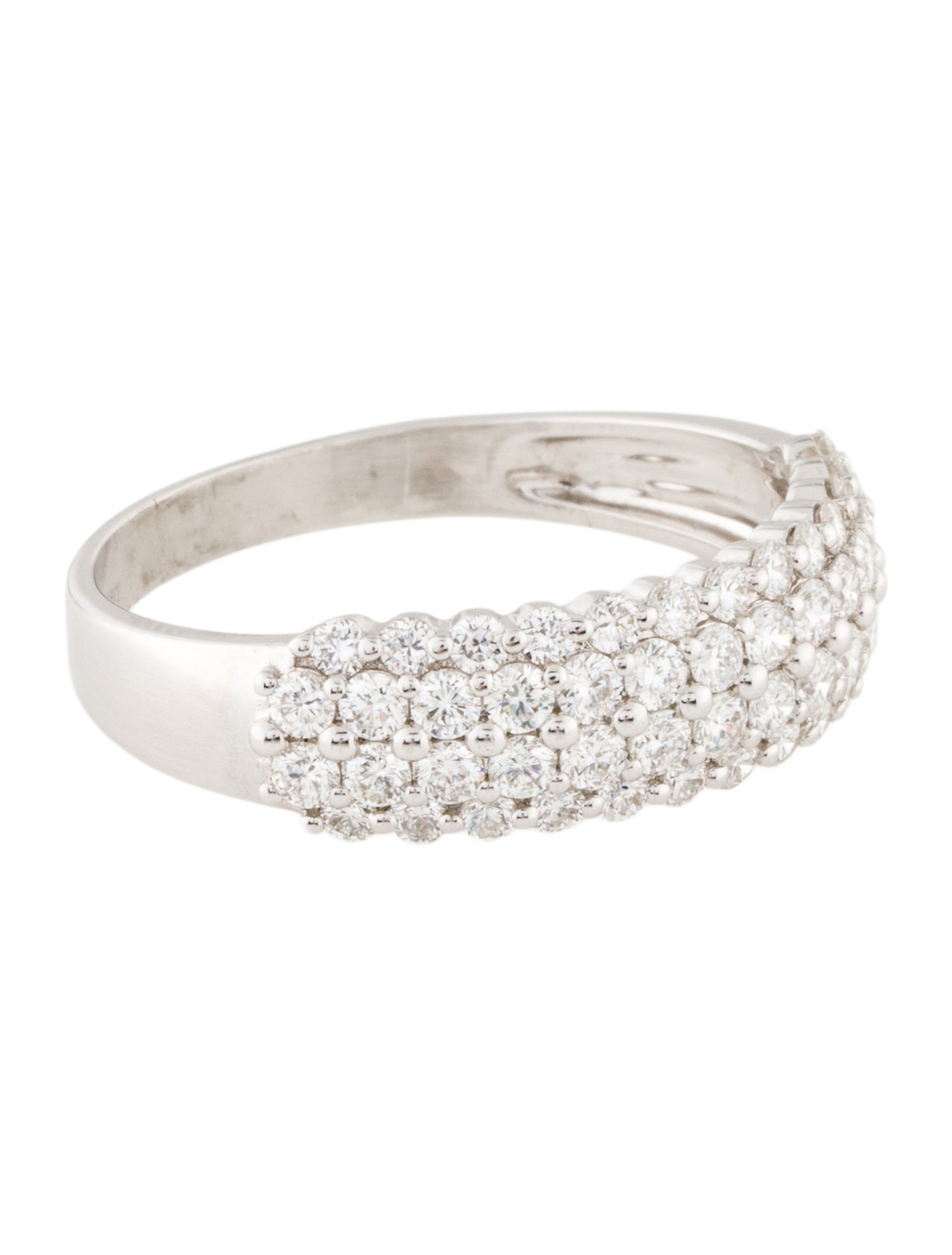 Bony Levy 18K Diamond Four-Row Band - Rhodium-Plated 18K White Gold ...