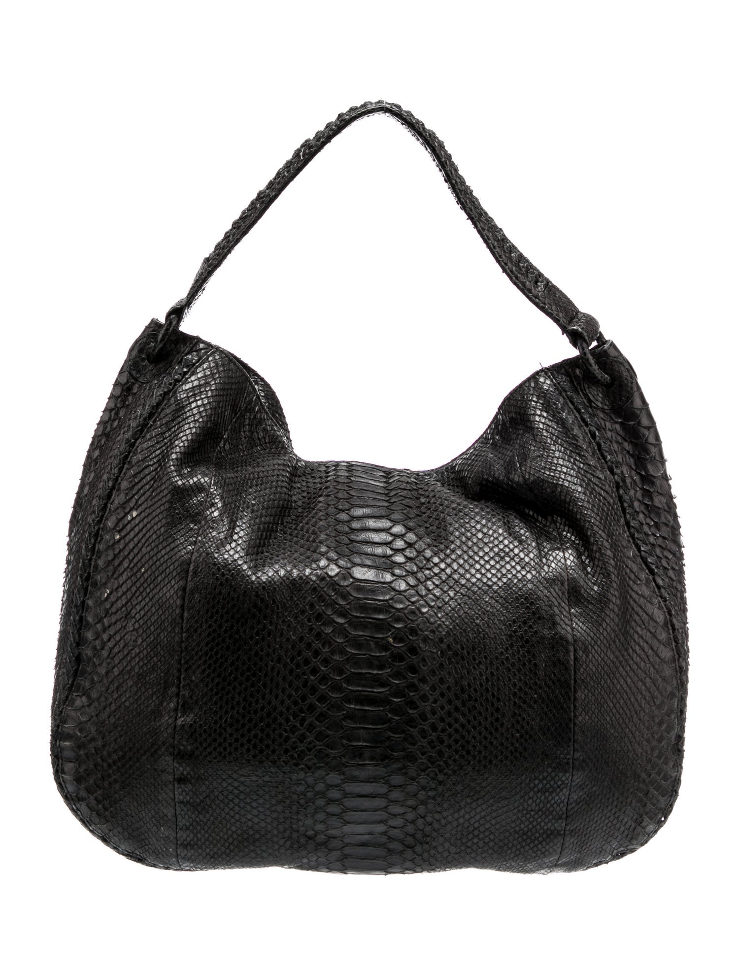 Byron New York Snakeskin Hobo Bag - Black Hobos, Handbags - BYNWW20229 ...