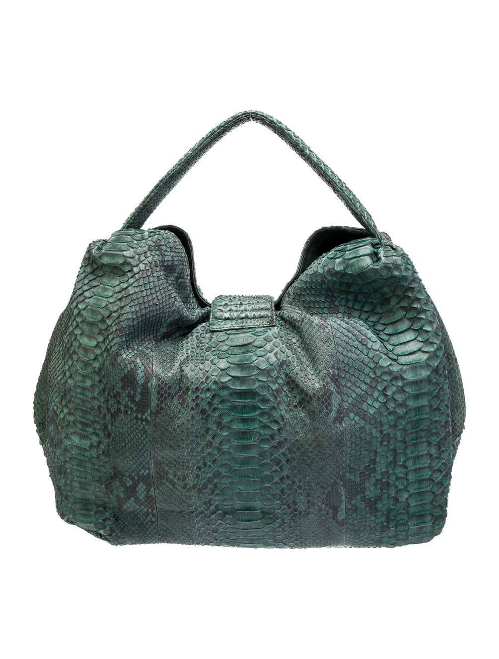 Byron New York Snakeskin Top Handle Bag - Green Handle Bags, Handbags ...
