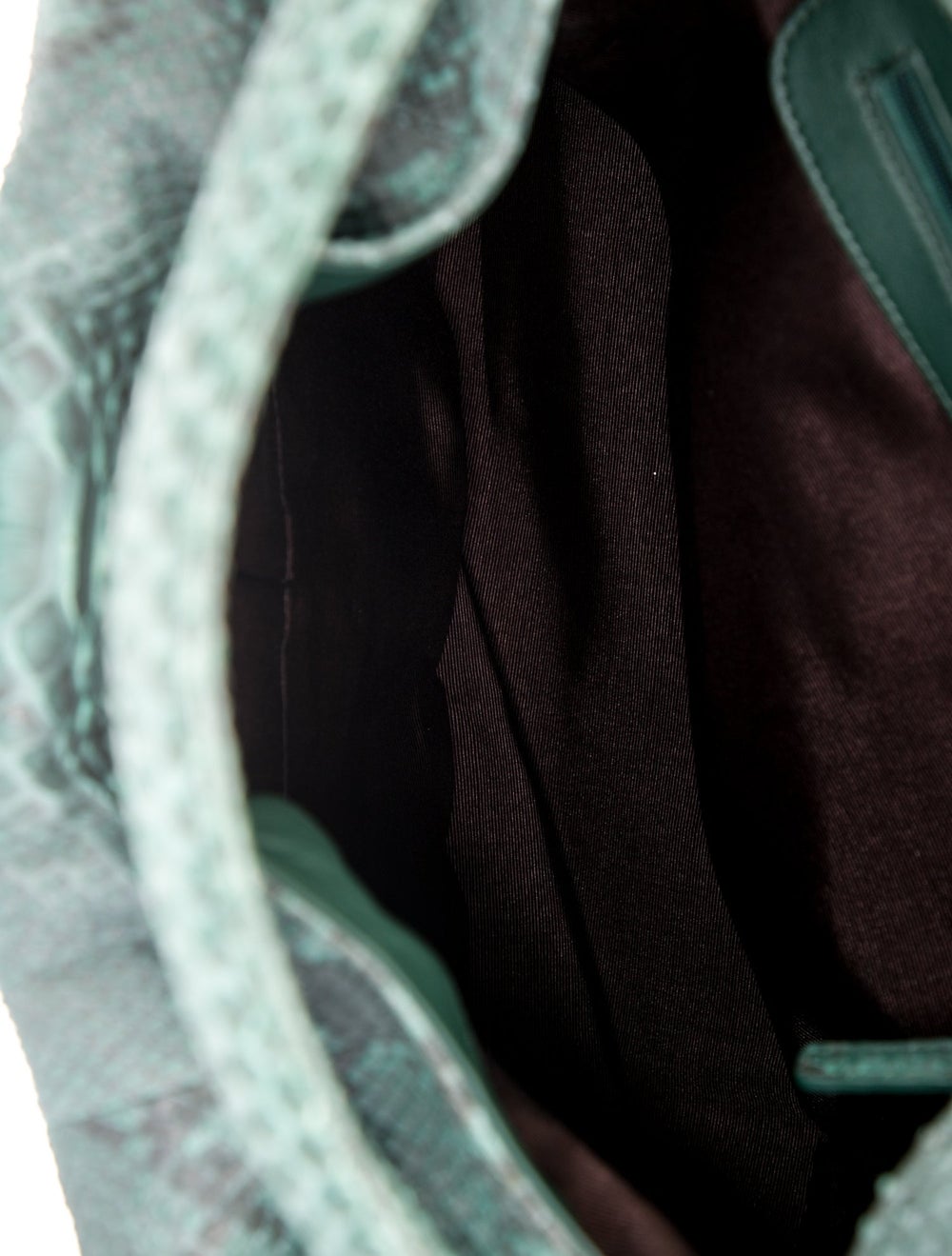 Byron New York Snakeskin Top Handle Bag - Green Handle Bags, Handbags ...