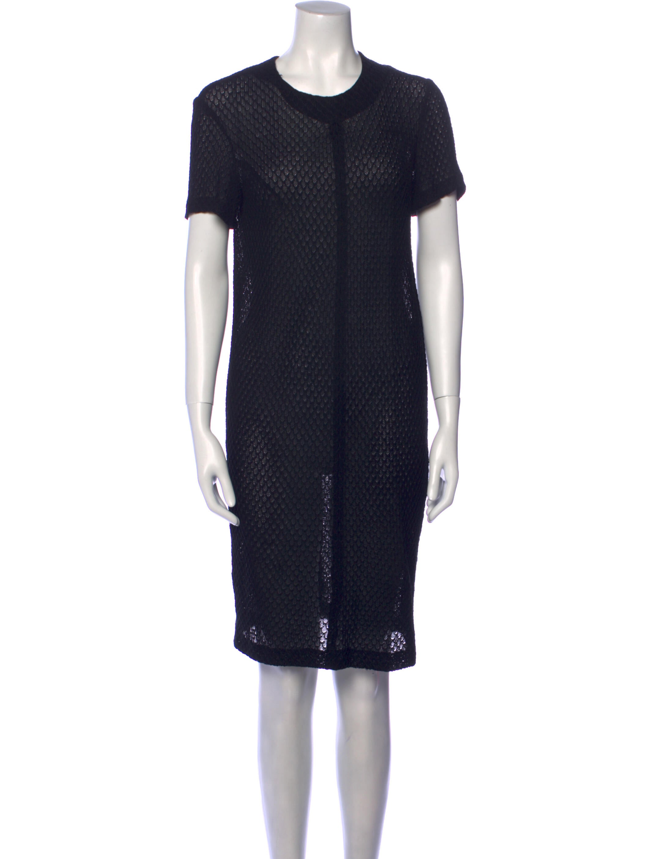 Cacharel Virgin Wool Printed Dress - Black Dresses, Clothing - CAC21606 ...