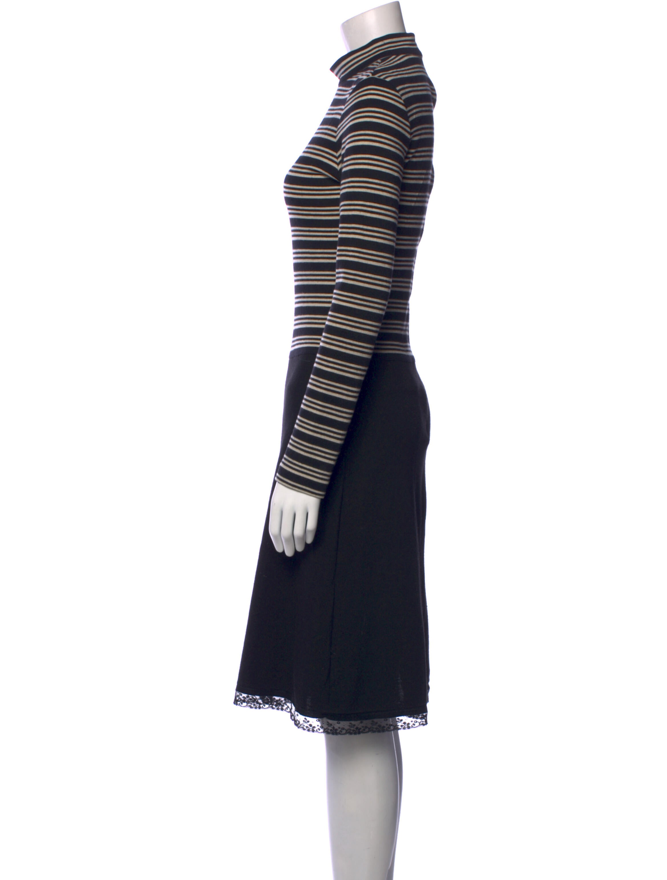 Cacharel Virgin Wool Printed Dress - Black Dresses, Clothing - CAC21606 ...