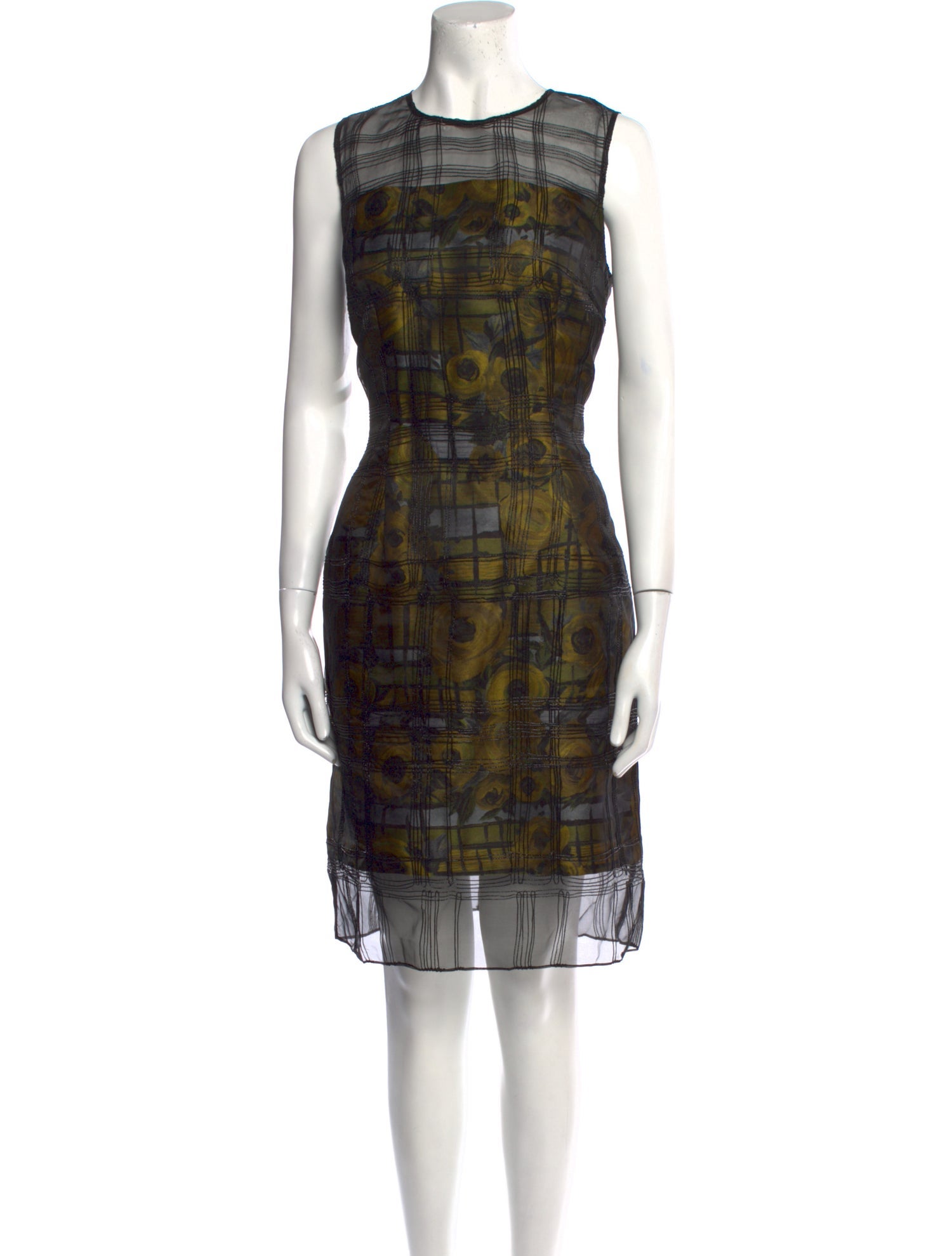 Calvin Klein Collection Pleated Wool Dress - Brown Dresses, Clothing ...
