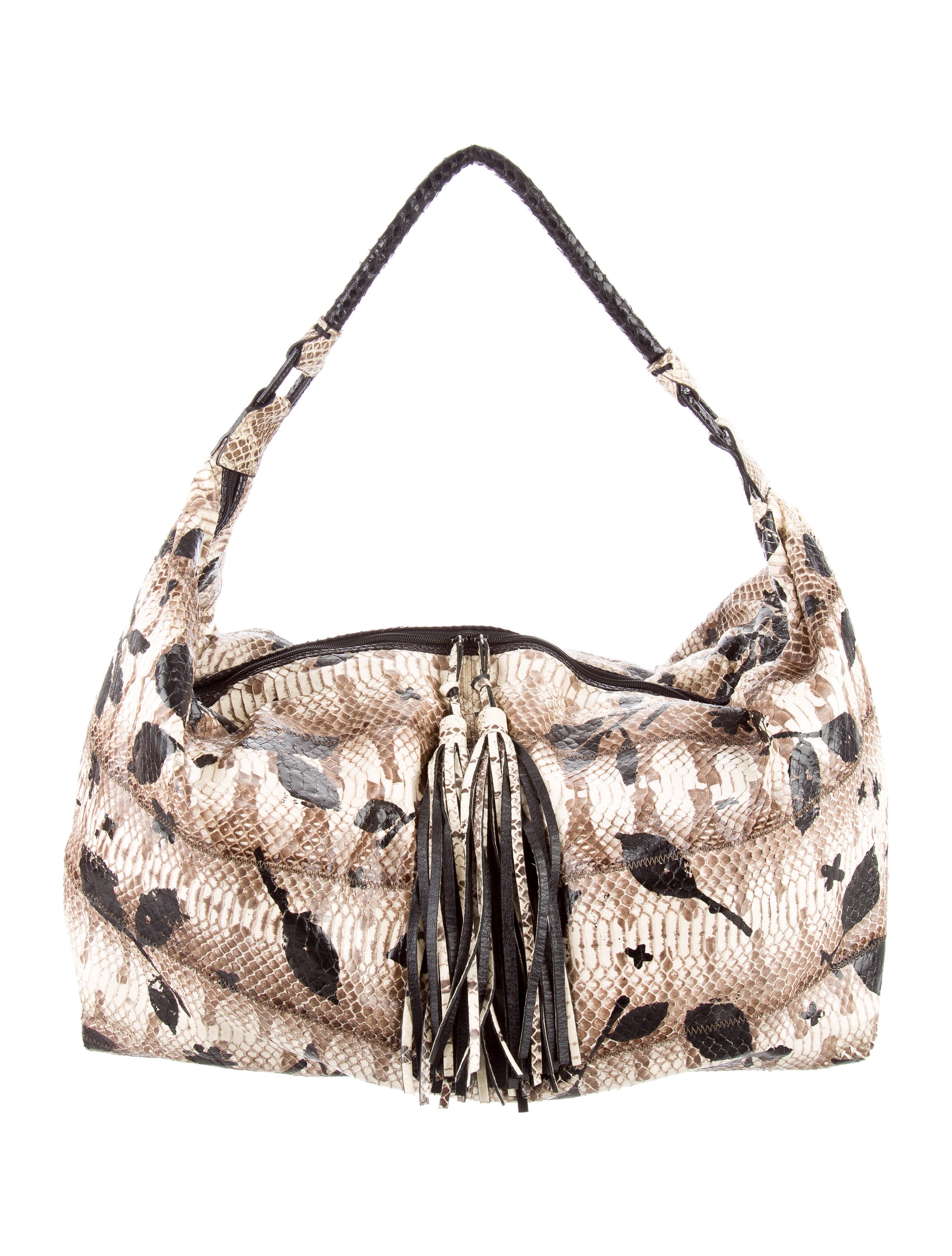 Carlos Falchi Snakeskin Hobo Bag - Handbags - CAF21686 | The RealReal