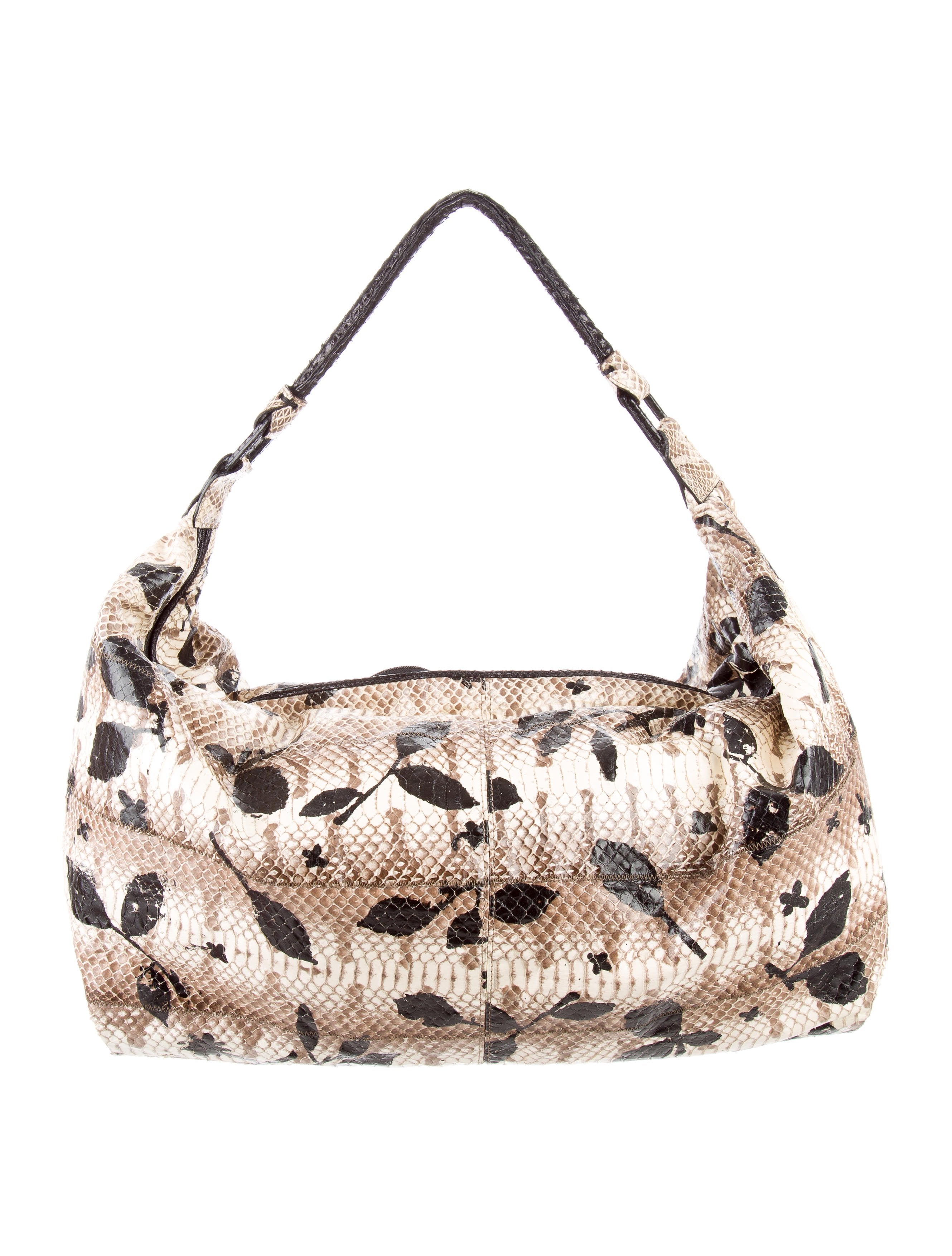Carlos Falchi Snakeskin Hobo Bag - Handbags - CAF21686 | The RealReal