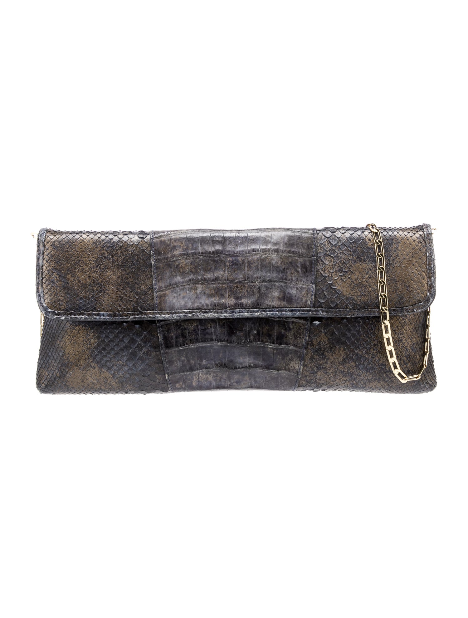 Carlos Falchi Python Shoulder Bag - Blue Shoulder Bags, Handbags - CAF28471 | The RealReal