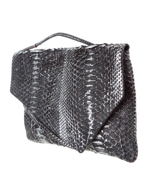 Calvin Klein Collection Metallic Python Envelope Clutch - Handbags ...