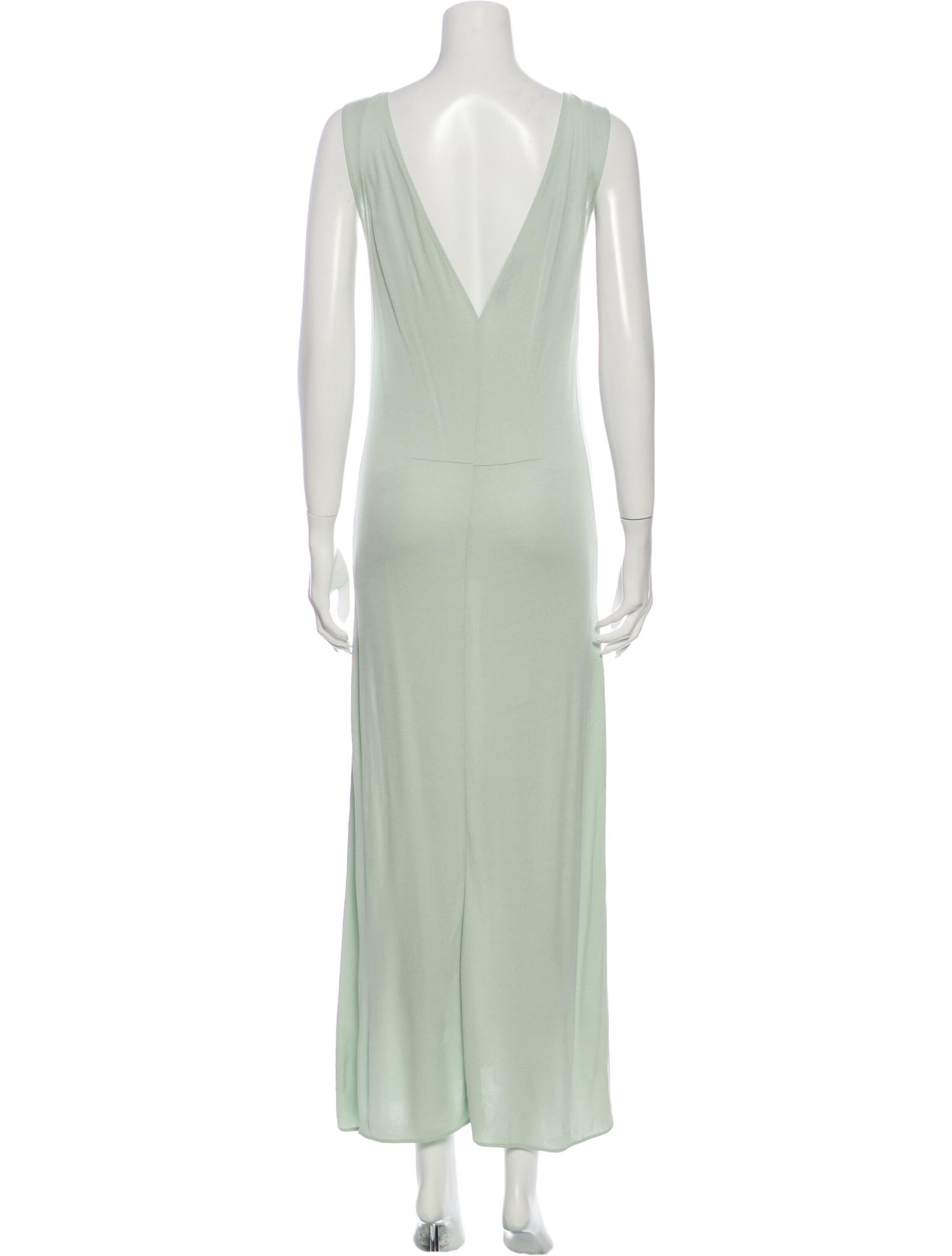 Calvin Klein Collection Scoop Neck Long Dress - Green Dresses, Clothing ...