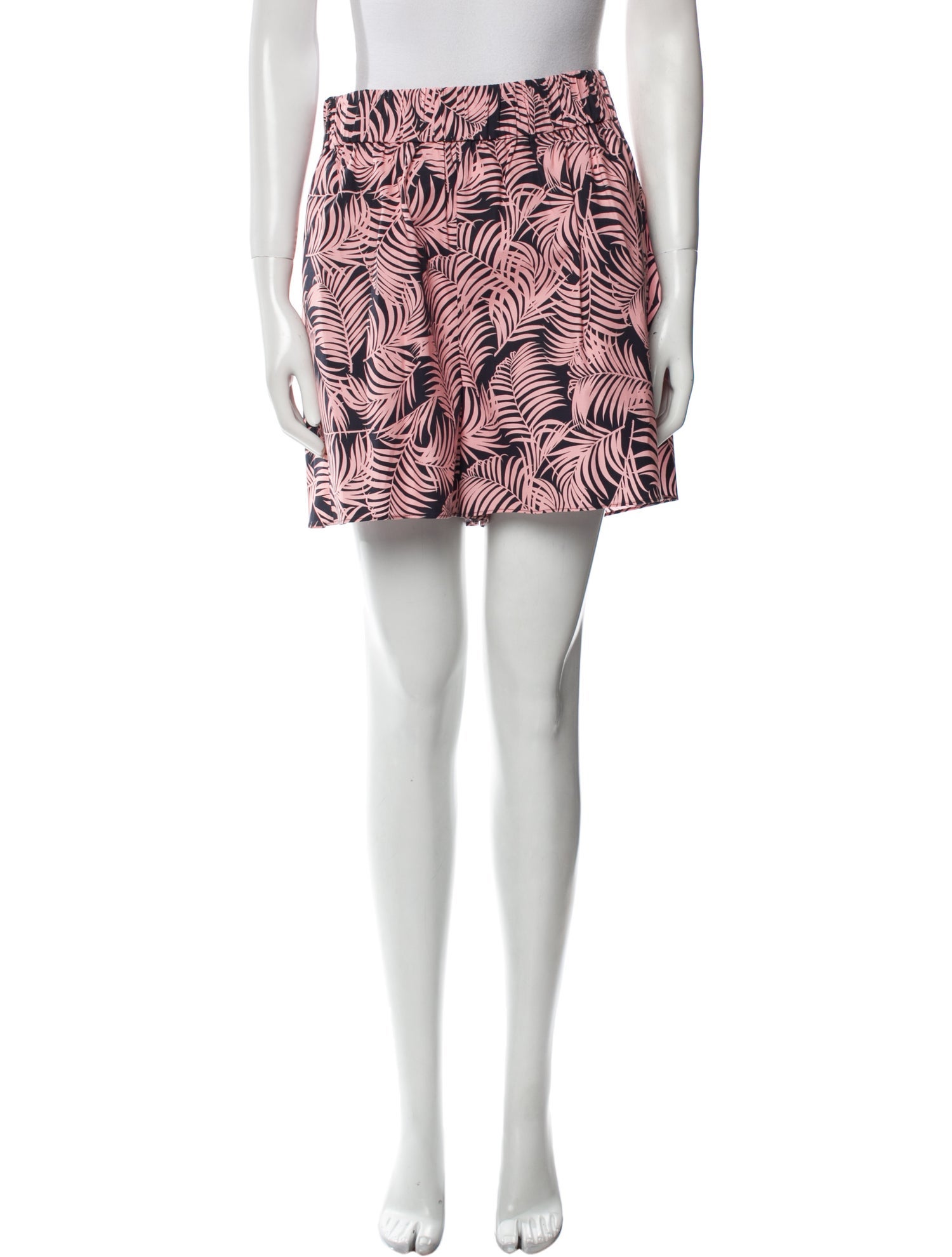 Carolina Herrera Printed Mini Shorts w/ Tags - Pink, 13.5" Rise Shorts ...