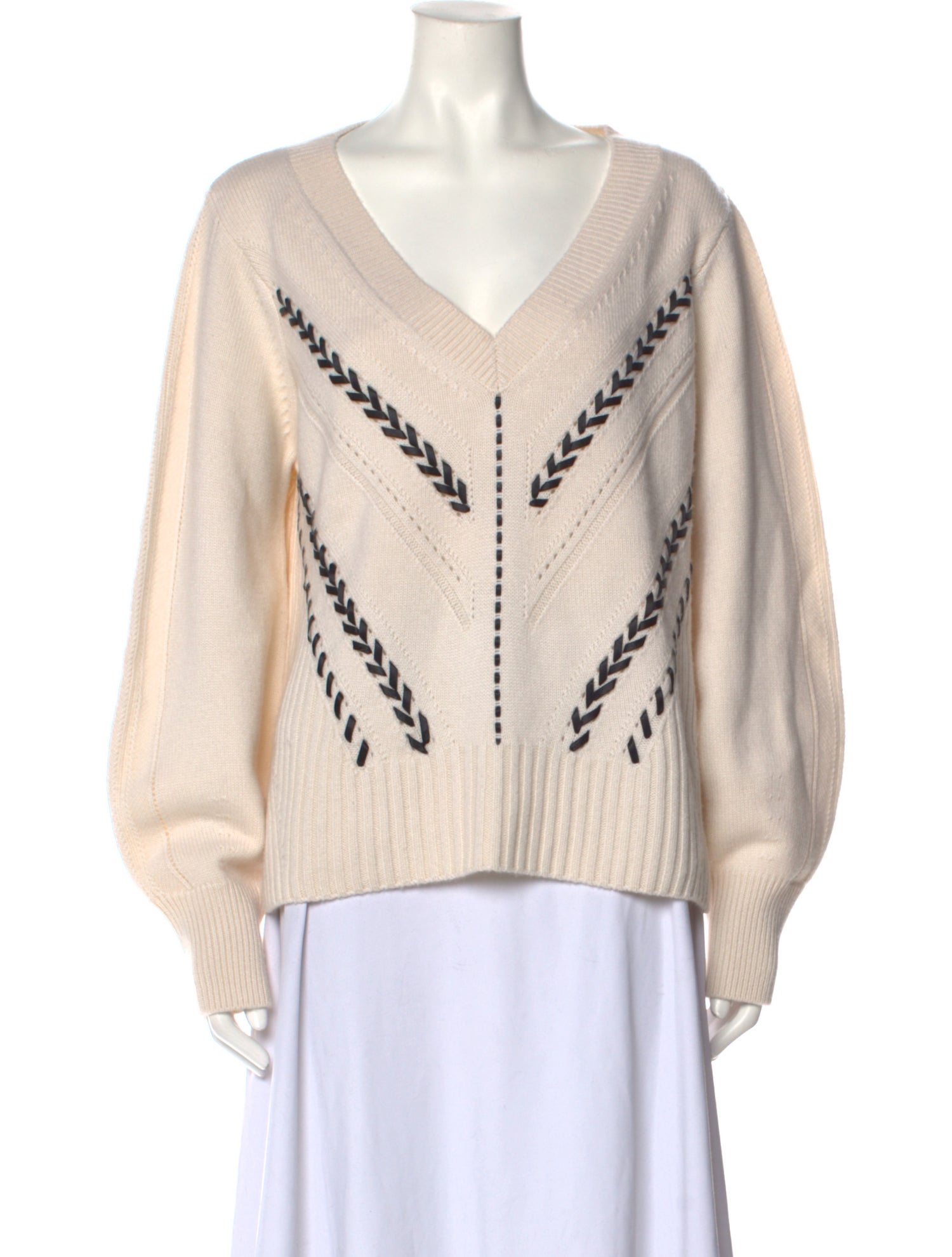Carolina Herrera Cashmere Patterned Sweater - Neutrals Knitwear ...