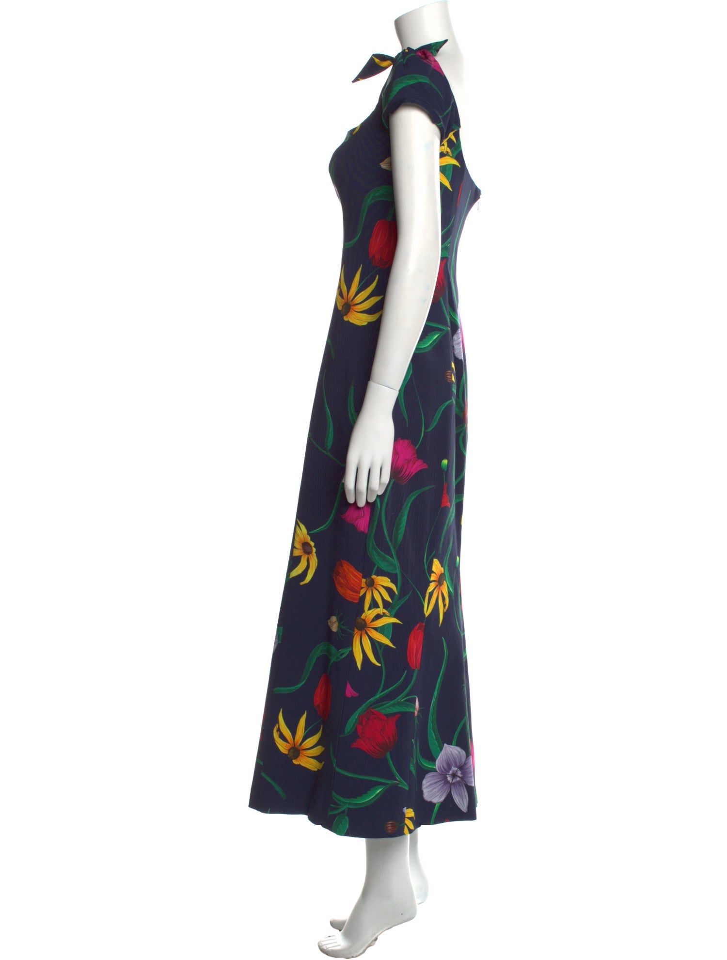 Ted Baker Floral Print Midi Length Dress - Black Dresses, Clothing ...