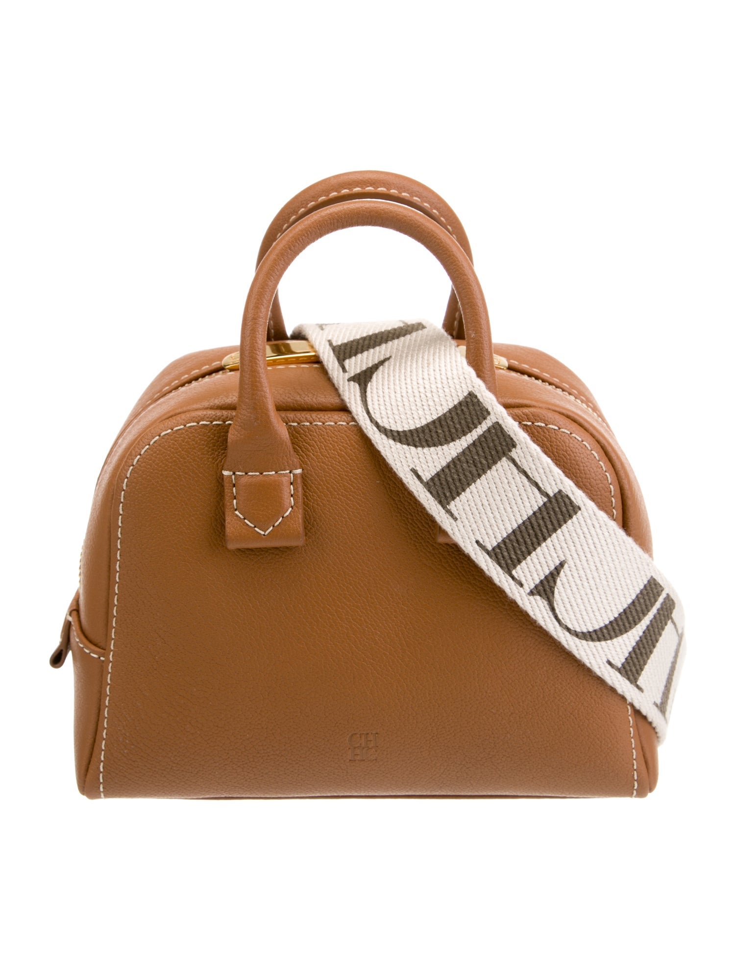 CH Carolina Herrera Leather Handle Bag - Brown Handle Bags, Handbags ...