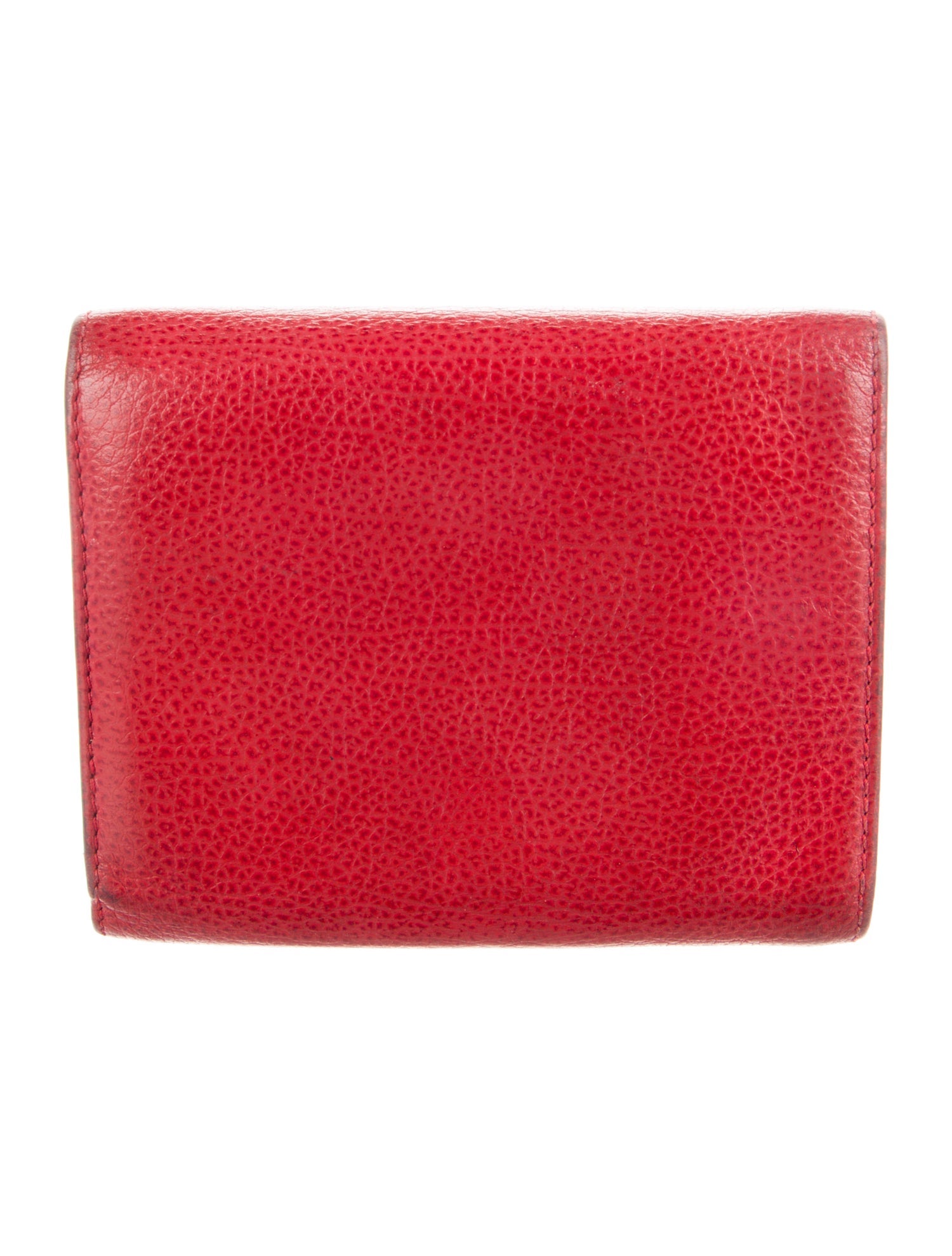 Carolina Herrera Leather Compact Wallet - Red Wallets, Accessories ...