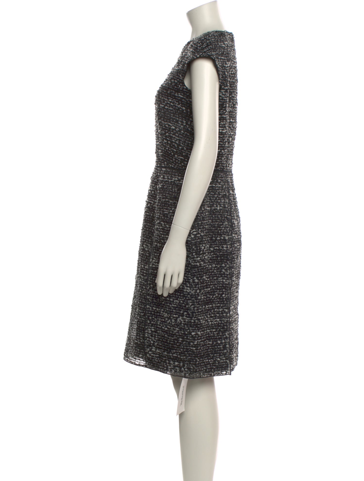 St. John Tweed Pattern Knee-Length Dress - Blue Dresses, Clothing ...