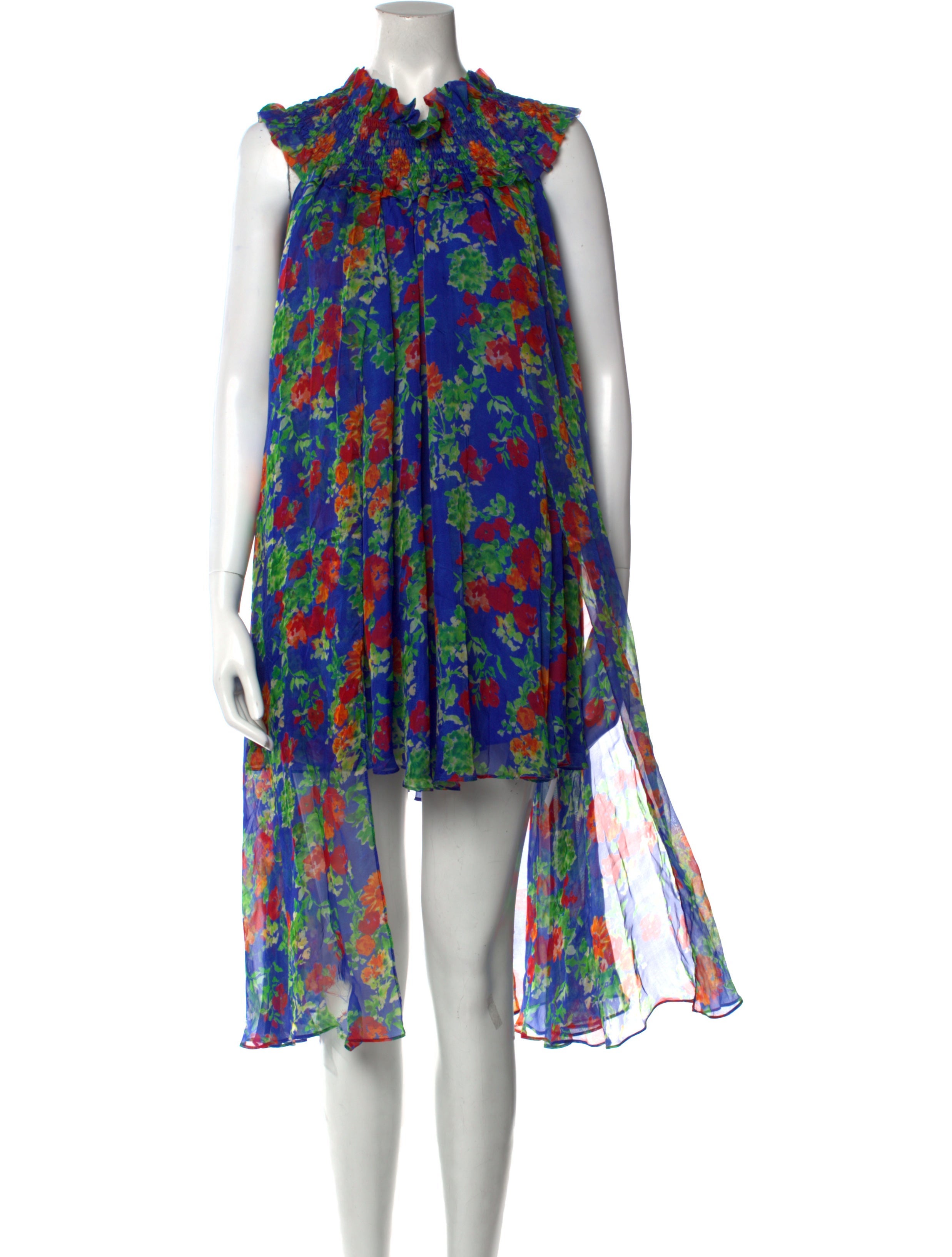 Caroline Constas Silk Mini Dress - Blue Dresses, Clothing - CARST34319 ...