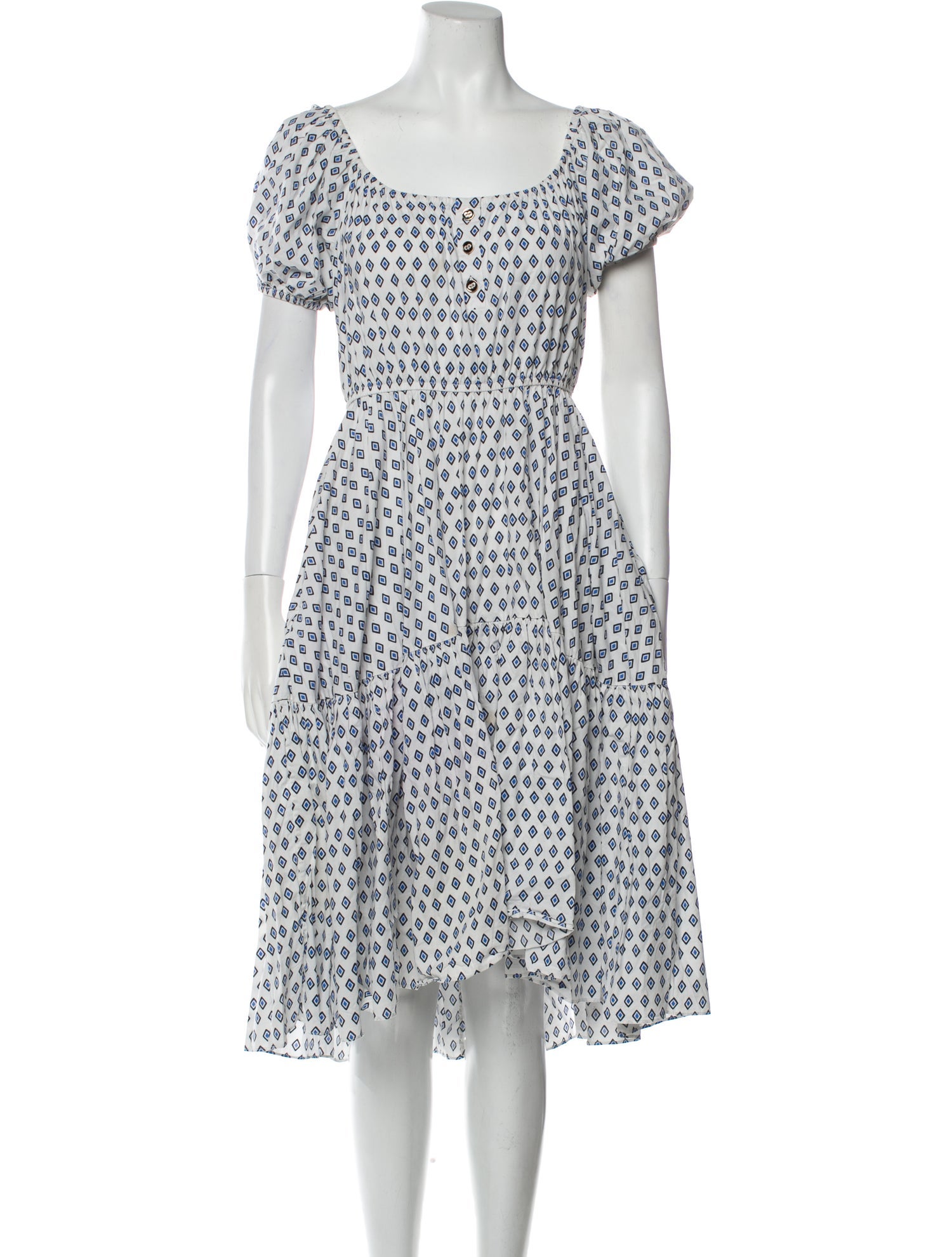 Caroline Constas Floral Print Midi Length Dress - Neutrals Dresses ...