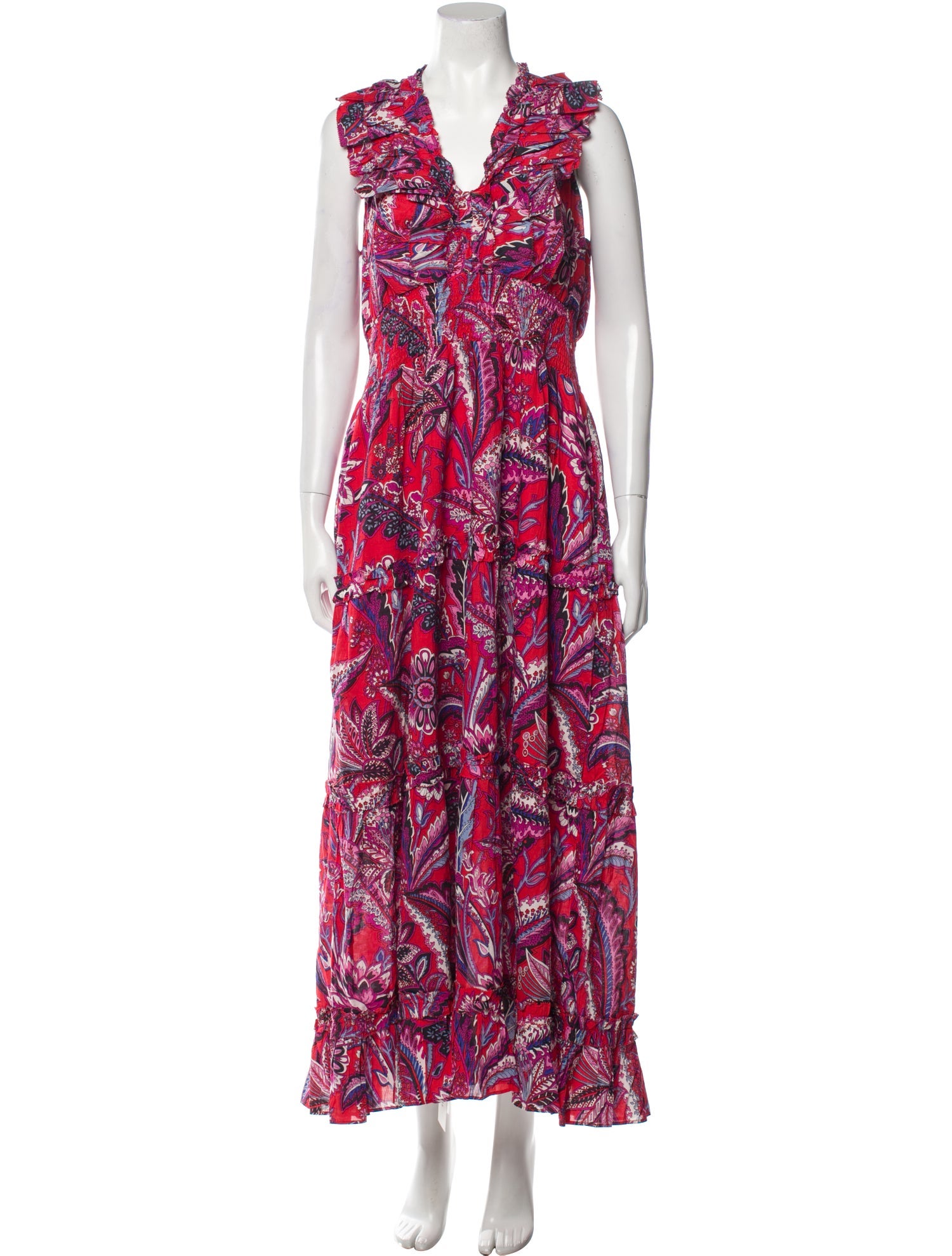 Caroline Constas Printed Long Dress w/ Tags - Red Dresses, Clothing ...