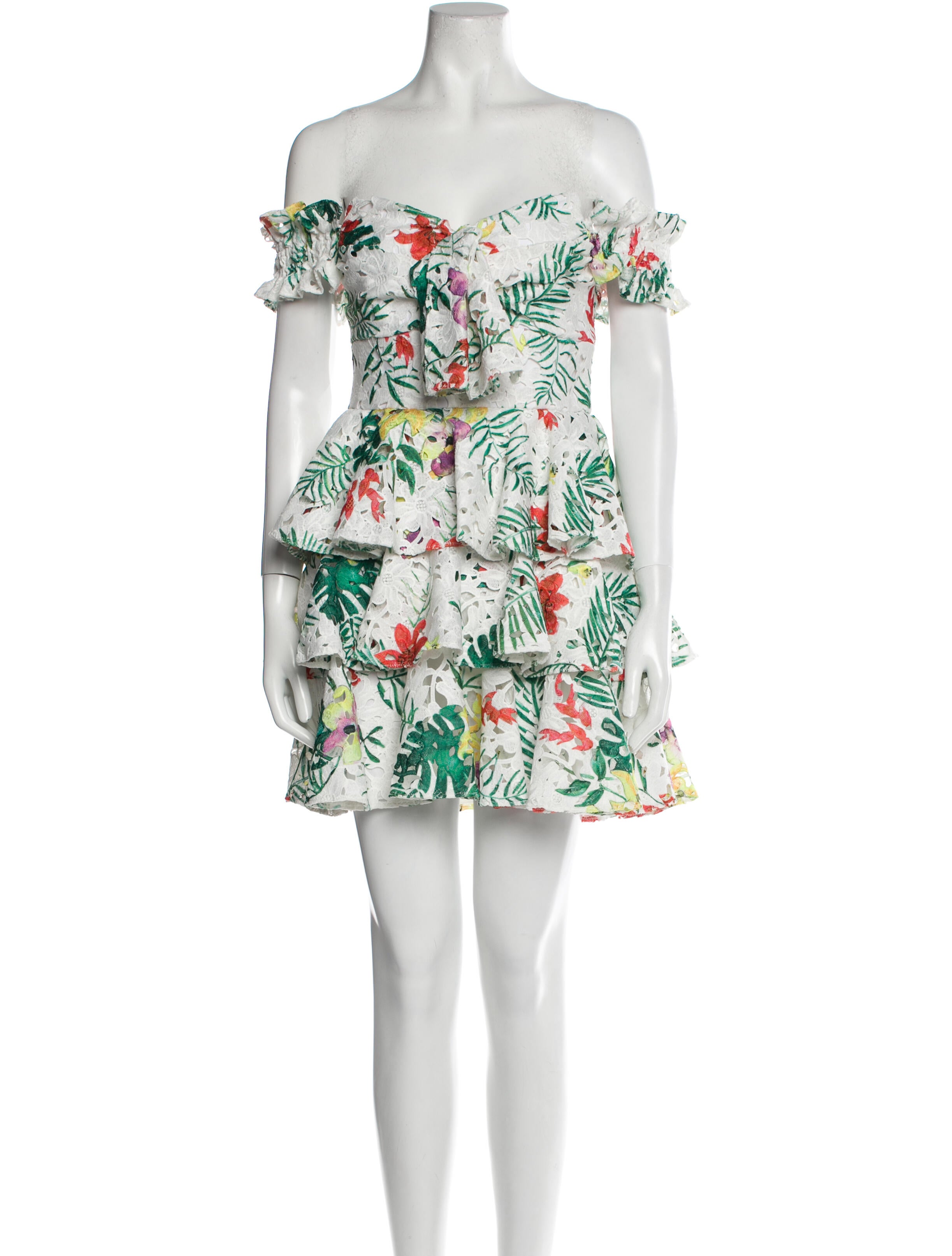 Caroline Constas Floral Print Mini Dress - White Dresses, Clothing ...